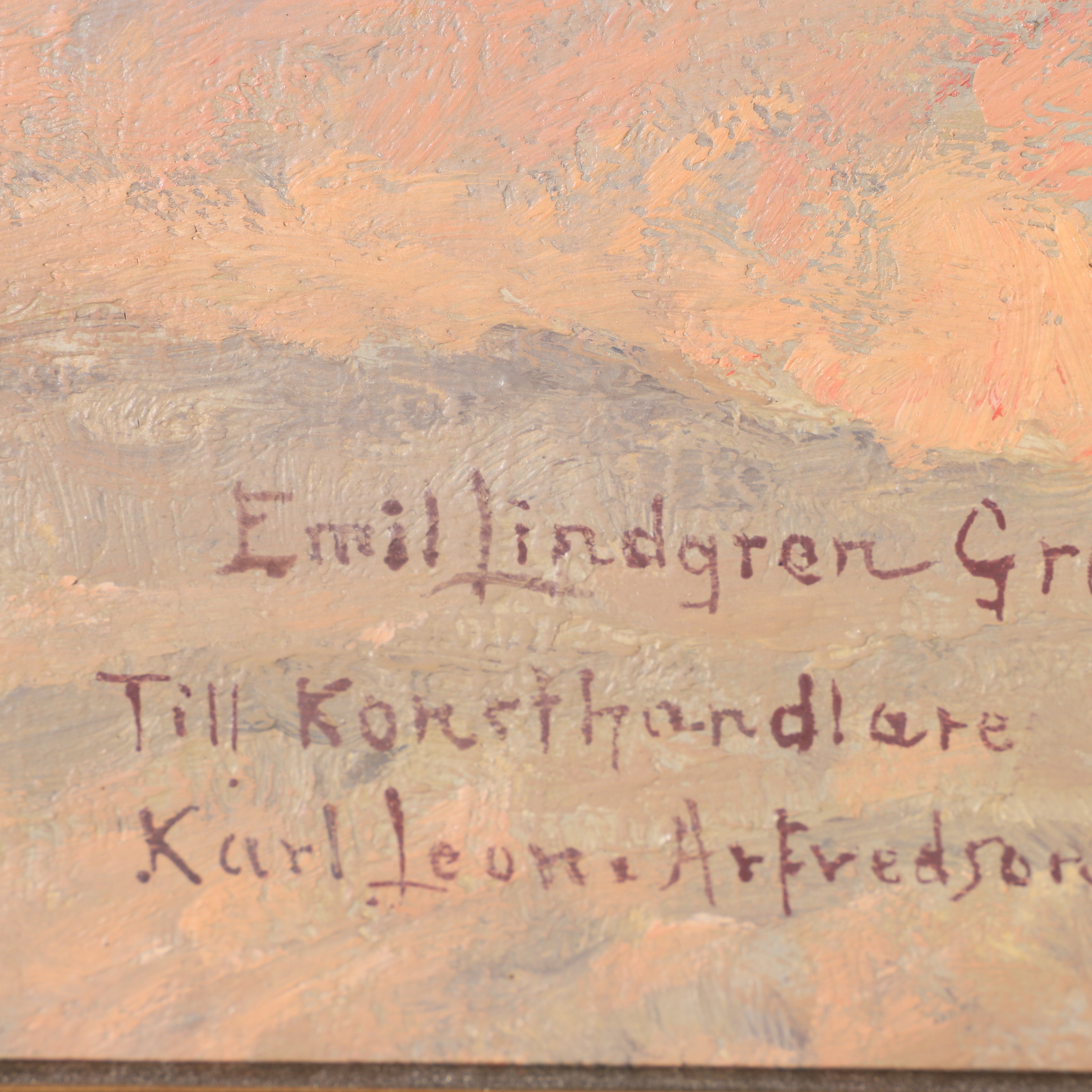 Images for 2577314. EMIL LINDGREN. Grisslehamn, oil on canvas, signed ...