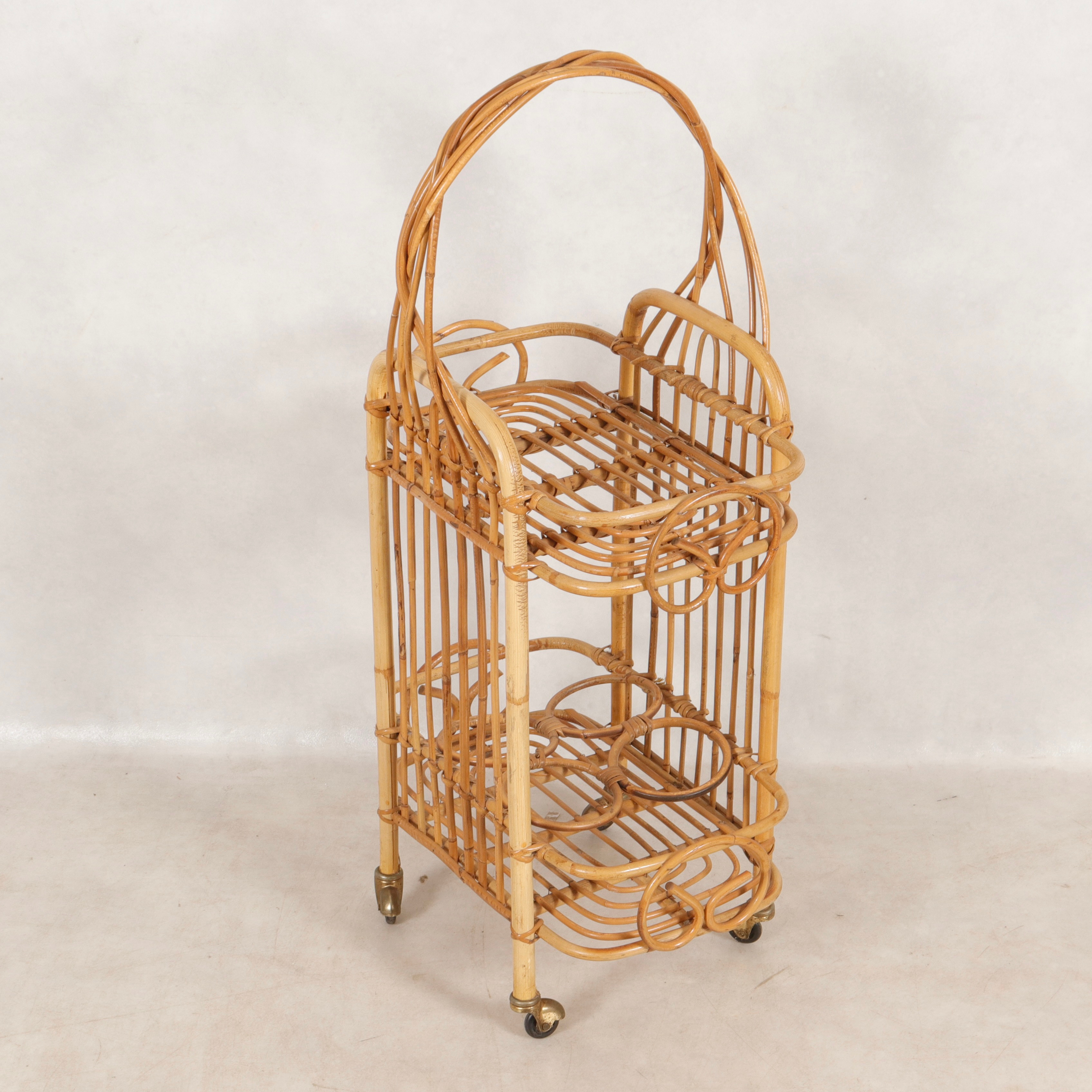 Images for 2577485. SERVING WAGON, rattan, 1950s/60s. - Auctionet