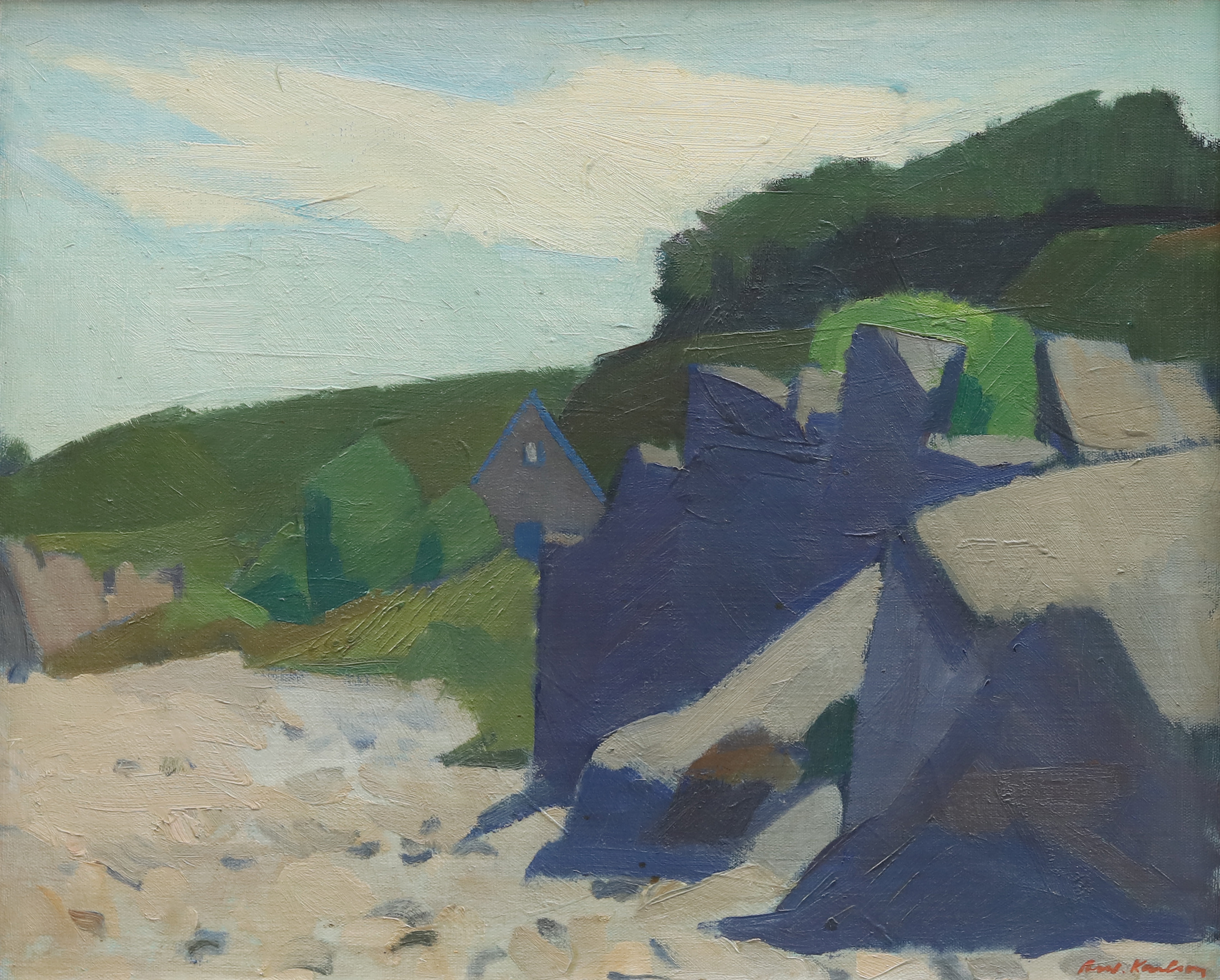 Images for 2578093. ARVID KARLSSON (1907-1964). Landscape with houses ...