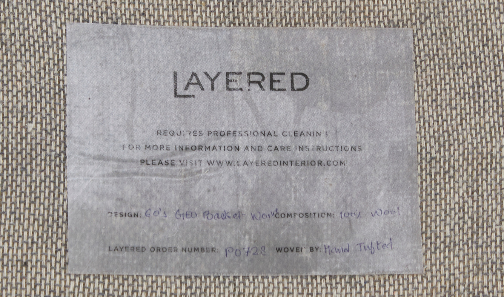 Bilder för 2580254. LAYERED, matta, ''60S GEO BASKET WEAVE MATTA ...