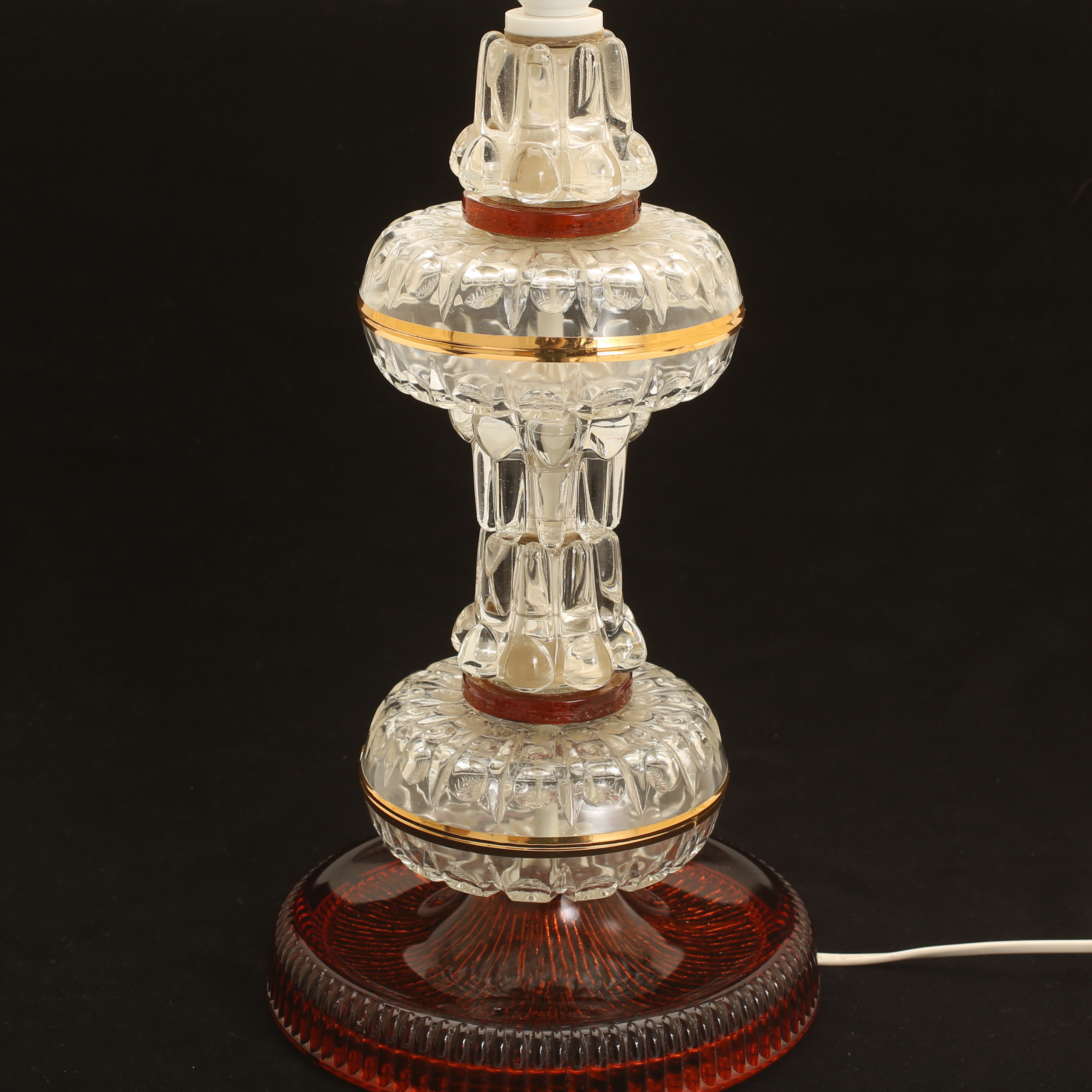 Images for 2582022. GUSTAV LEEK. Table lamp, glass, Orrefors, second ...