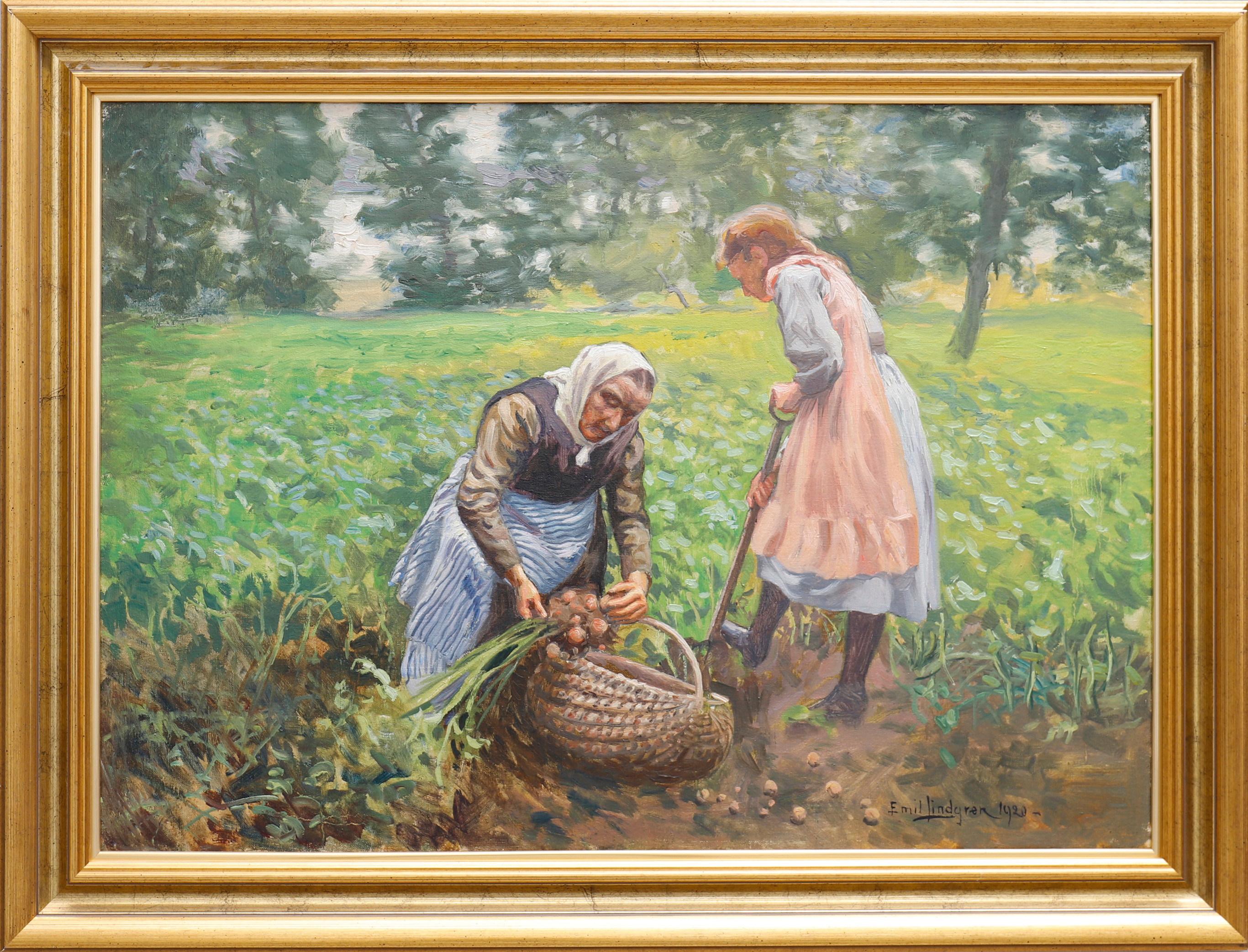 Images for 2584283. EMIL LINDGREN. POTATO PICKER, OIL ON CANVAS ...