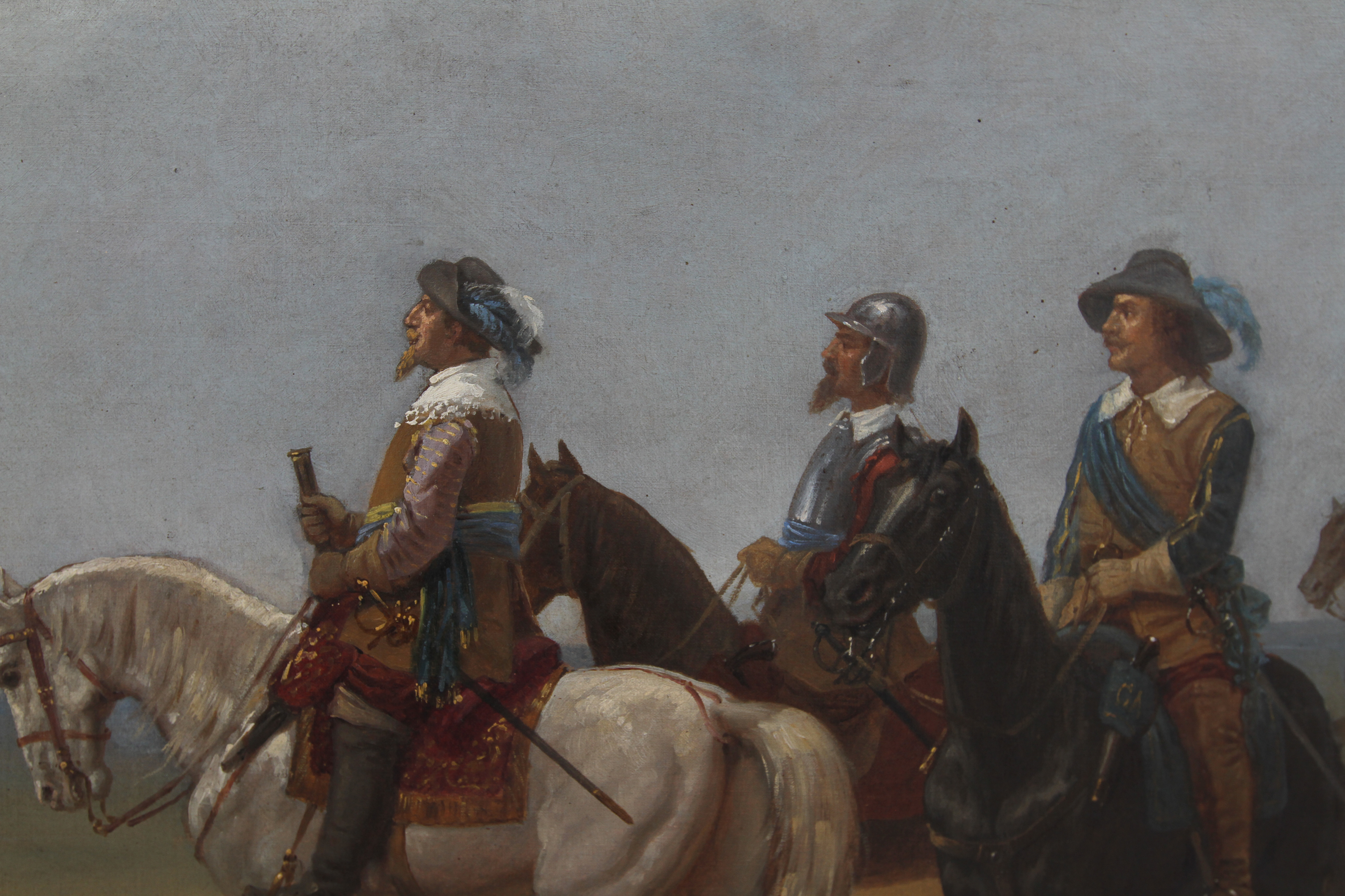 Bilder zu 25876. OKÄND KONSTNÄR. Gustaf II Adolf bei Lützen. Öl auf ...