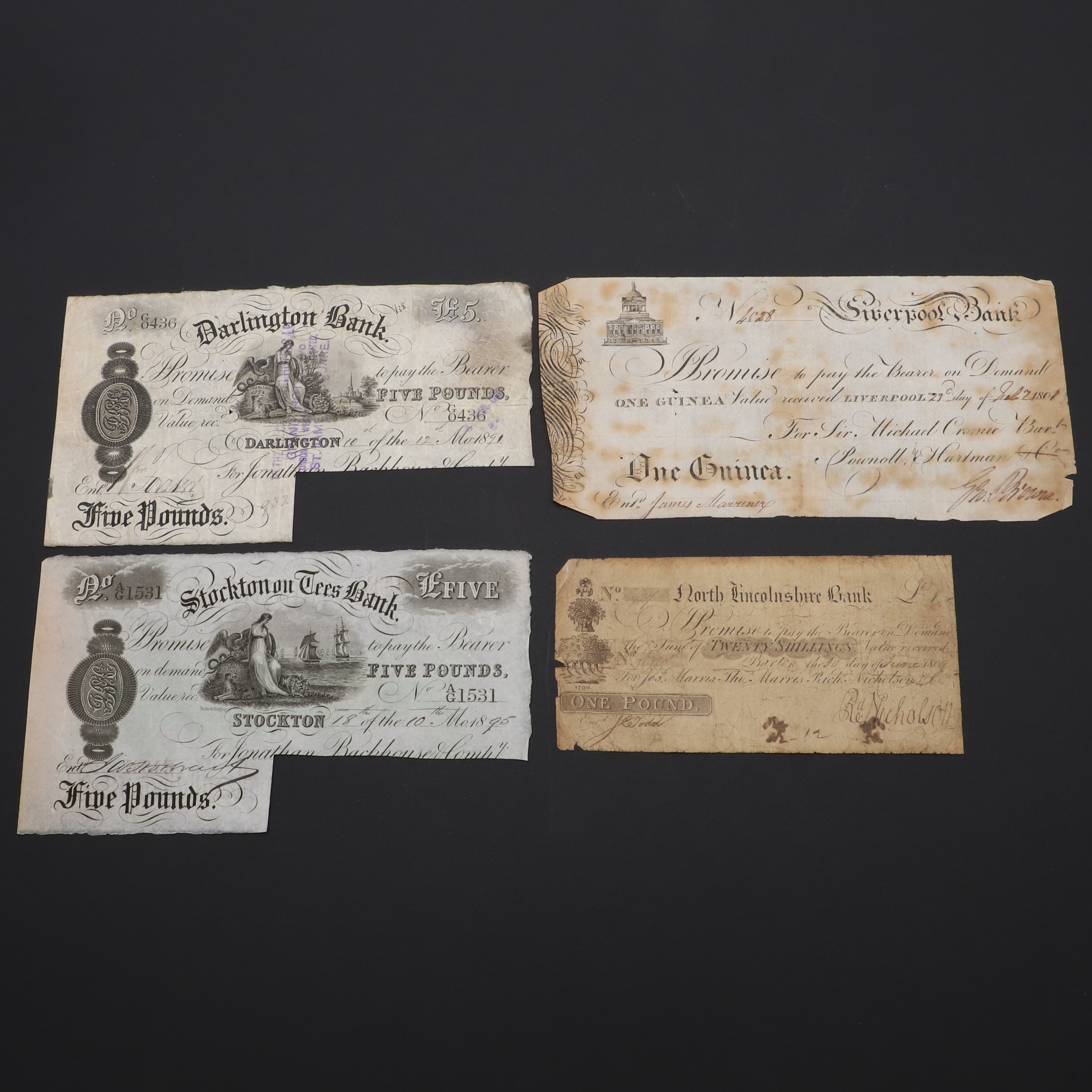 Bilder zu 2587828. EINE STOCKTON TEES BANK FIVE POUND NOTE, 1895, EINE ...