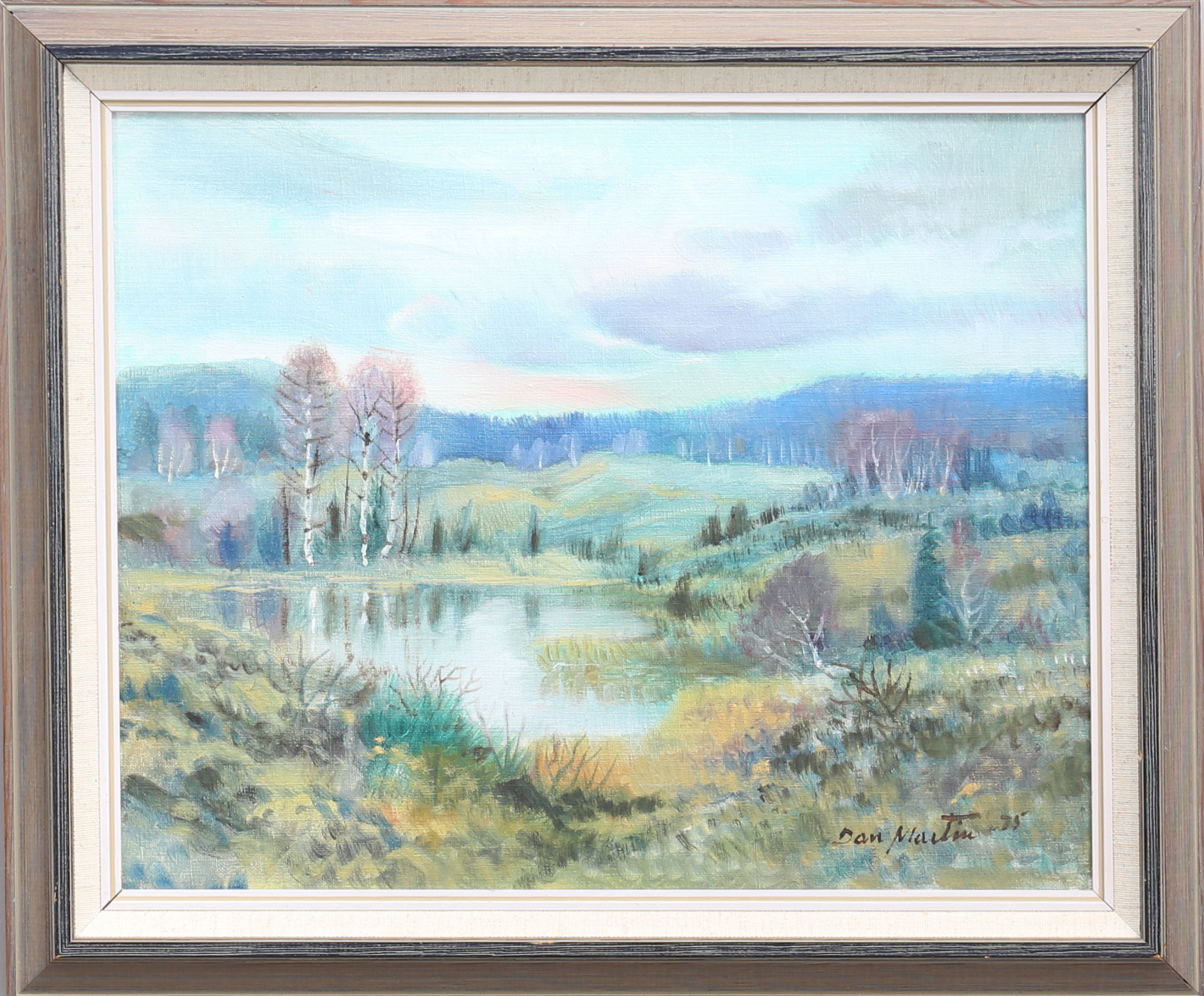 Images for 2593647. DAN MARTIN MASELL. Landscape with lake. Oil on ...