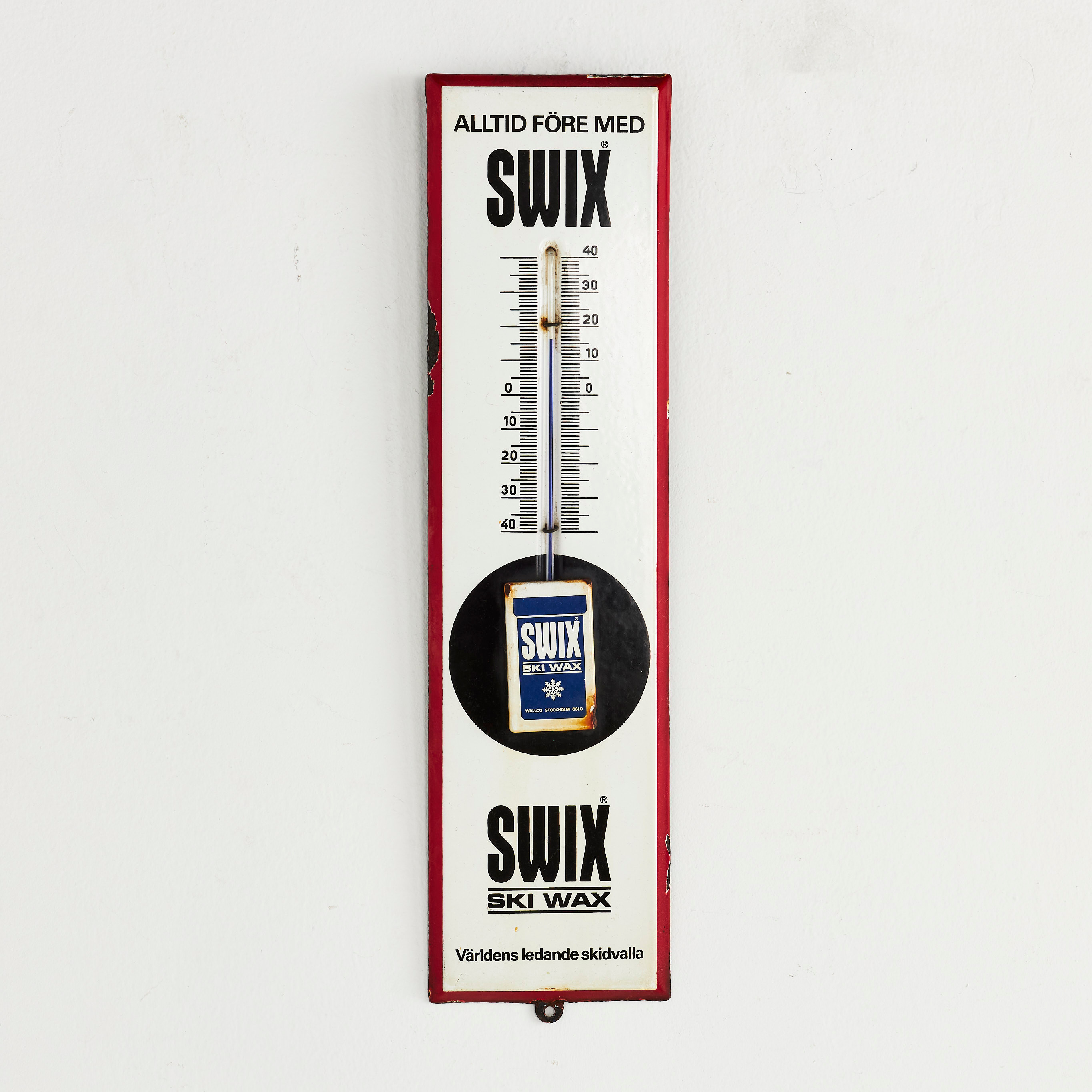 Images for 2593868. ENAMEL SIGN, "Always ahead with Swix. Swix Ski wax ...
