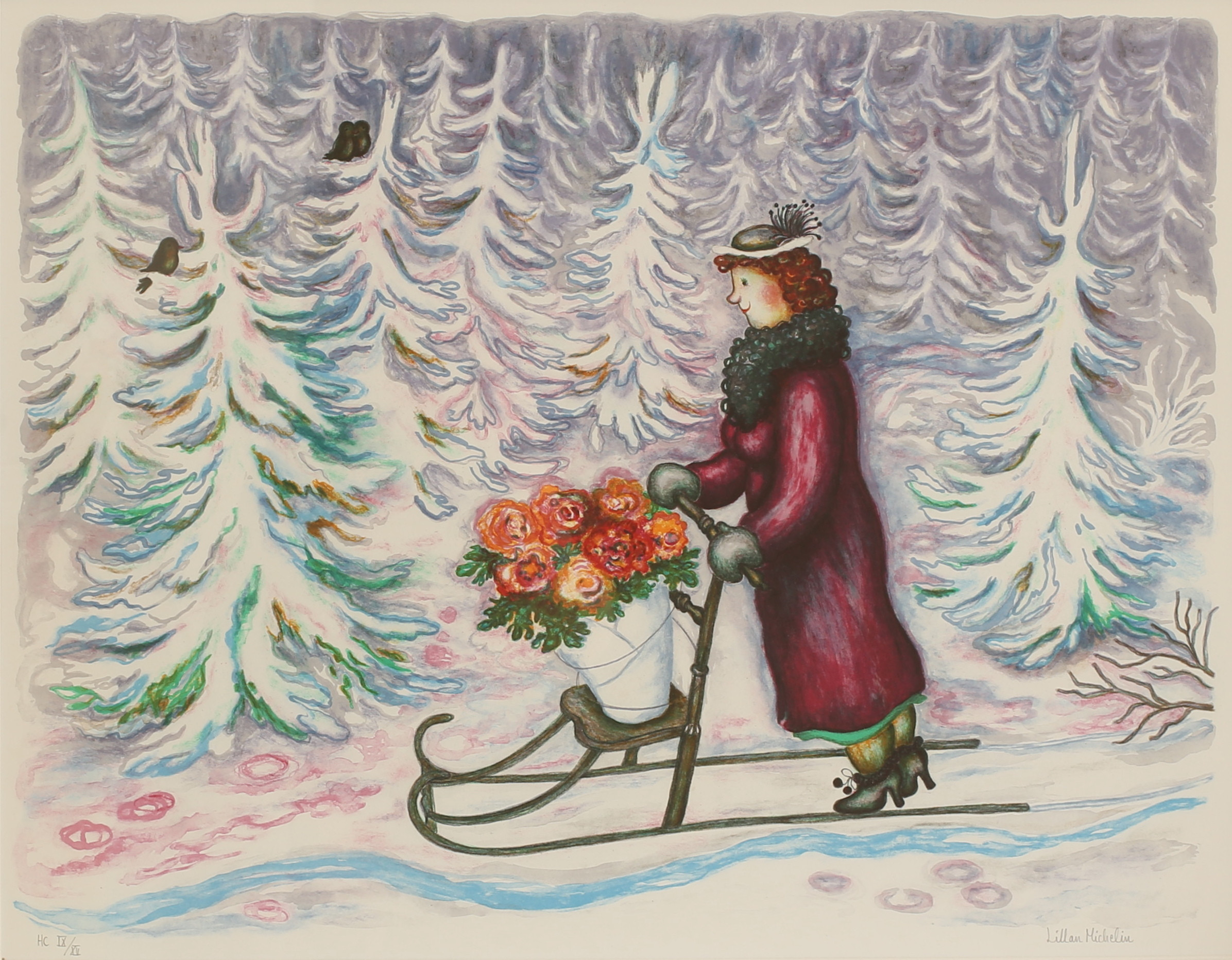 Images for 2598037. LILLAN MICHELIN. Color lithograph, signed and ...