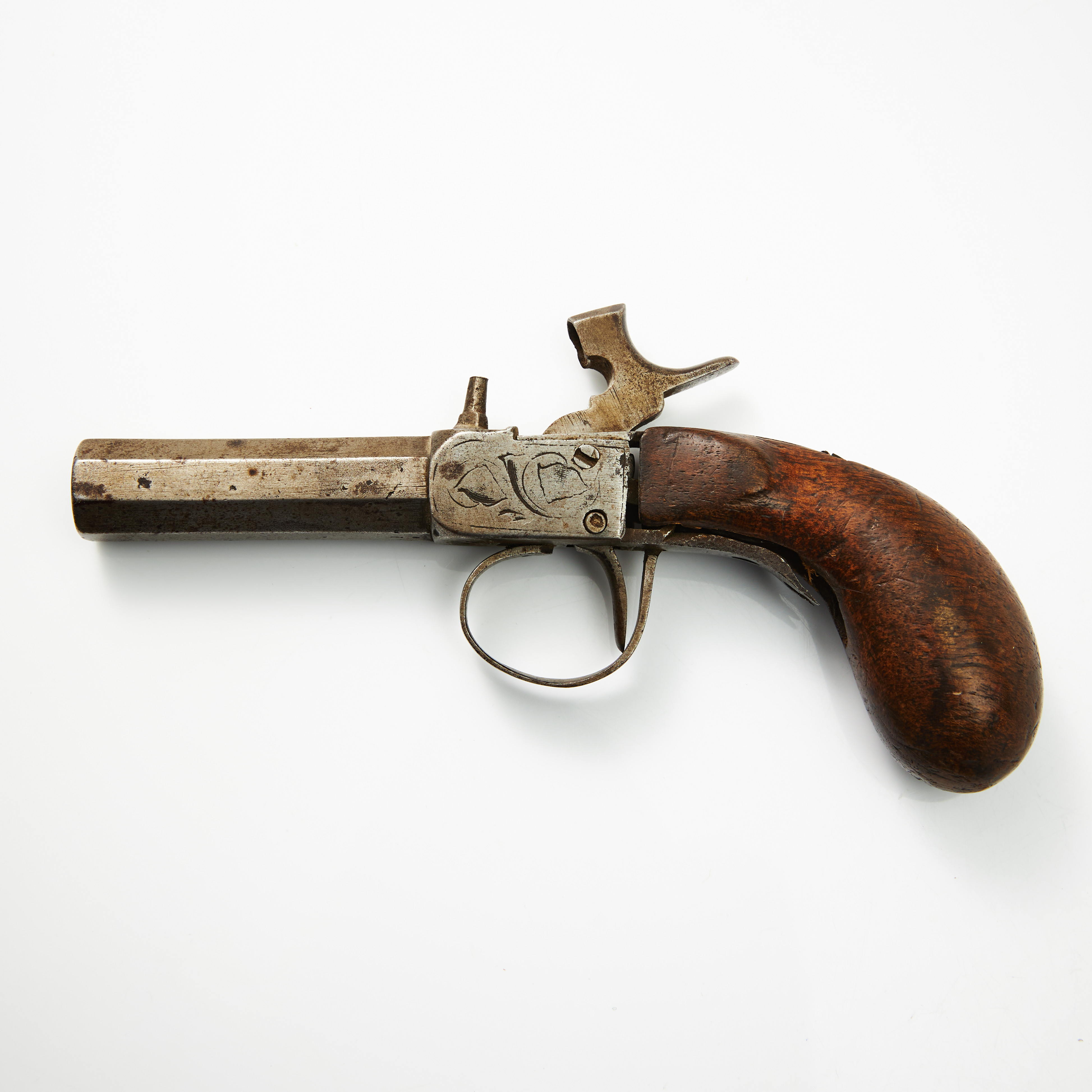 BLOCK PISTOL, 1800s, butt in walnut. Weapons & Militaria - Guns ...
