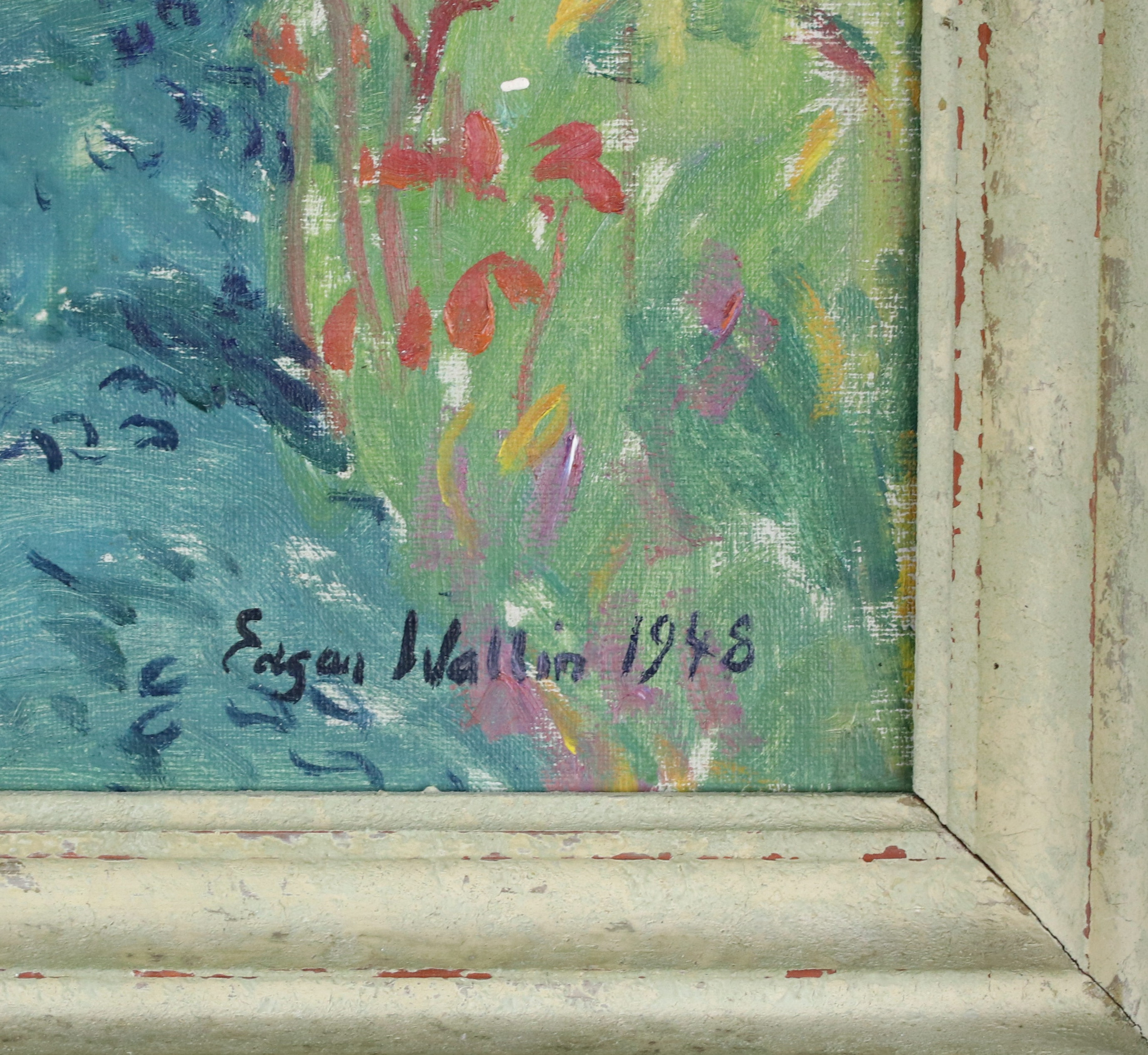 Images for 2603173. EDGAR WALLIN. Oil on canvas, "Summer place", signed ...