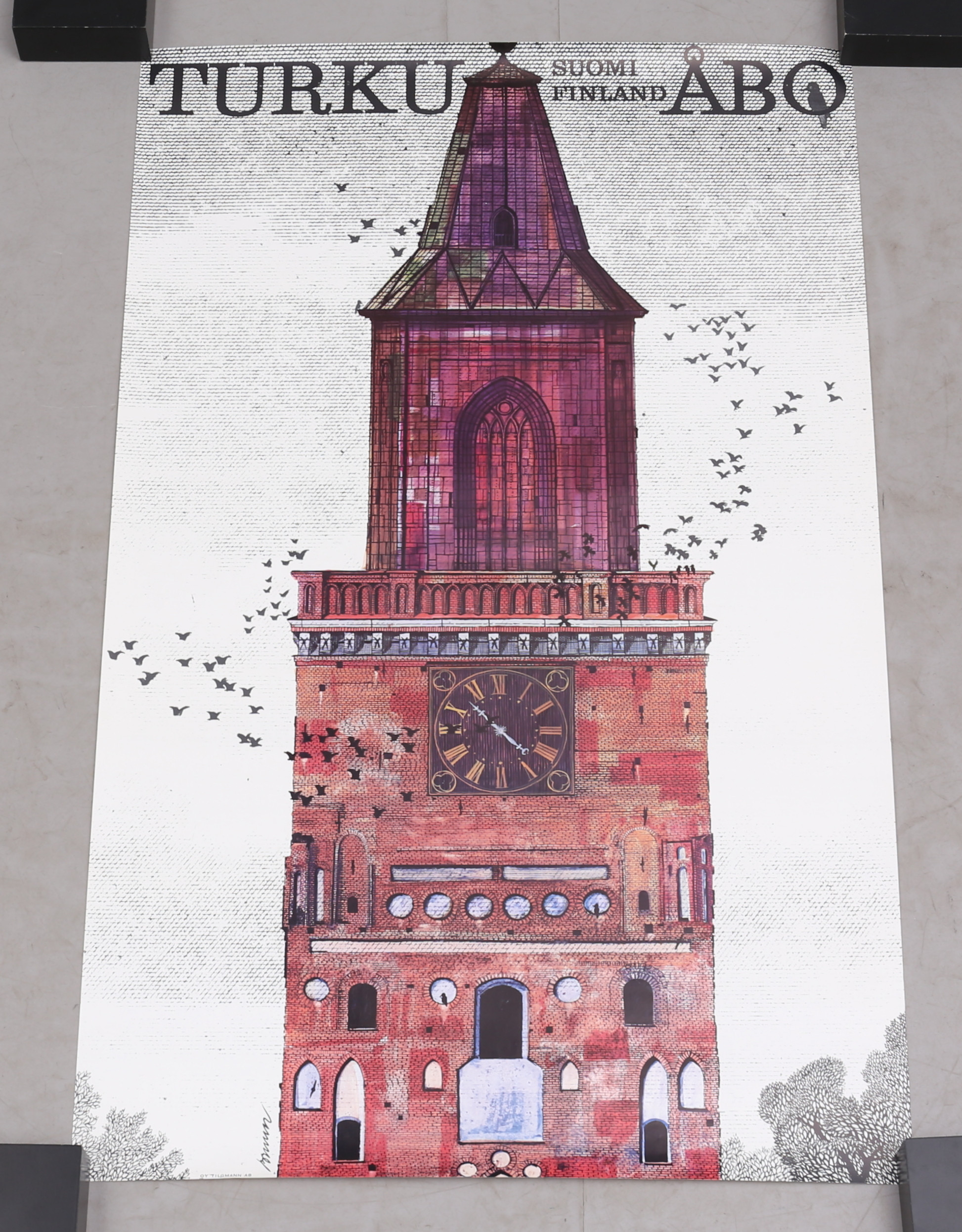 Images for 2603485. ERIK BRUUN. Poster, "Turkku", signed in the print ...