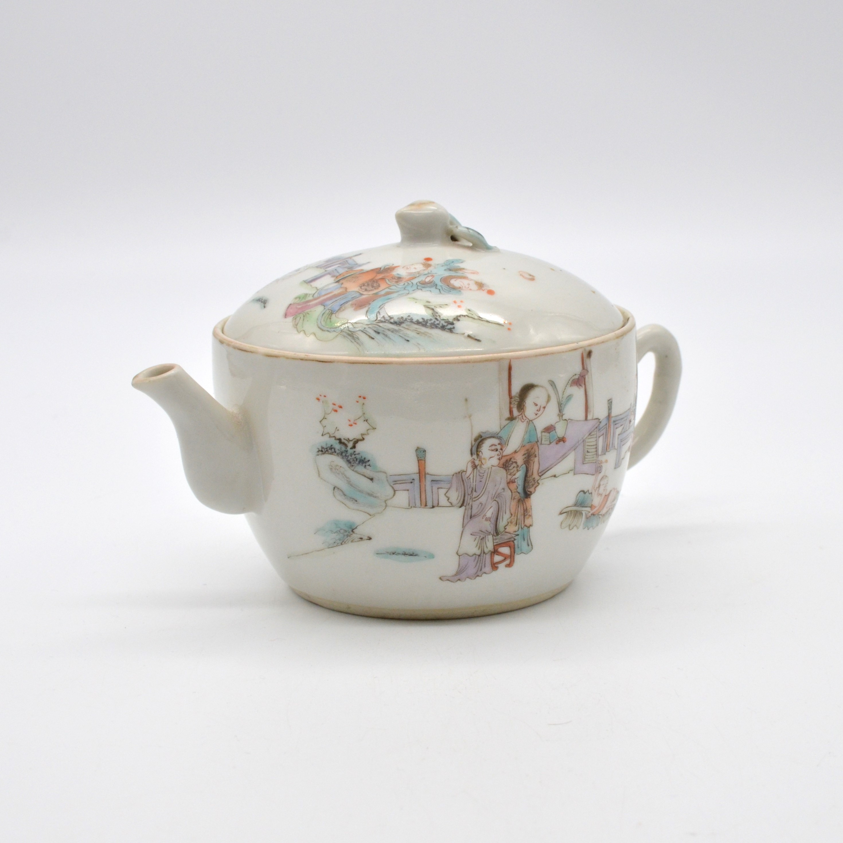 Images for 2605032. CHINESE FAMILLE VERTE TEAPOT, FIGURE DECORATION ...