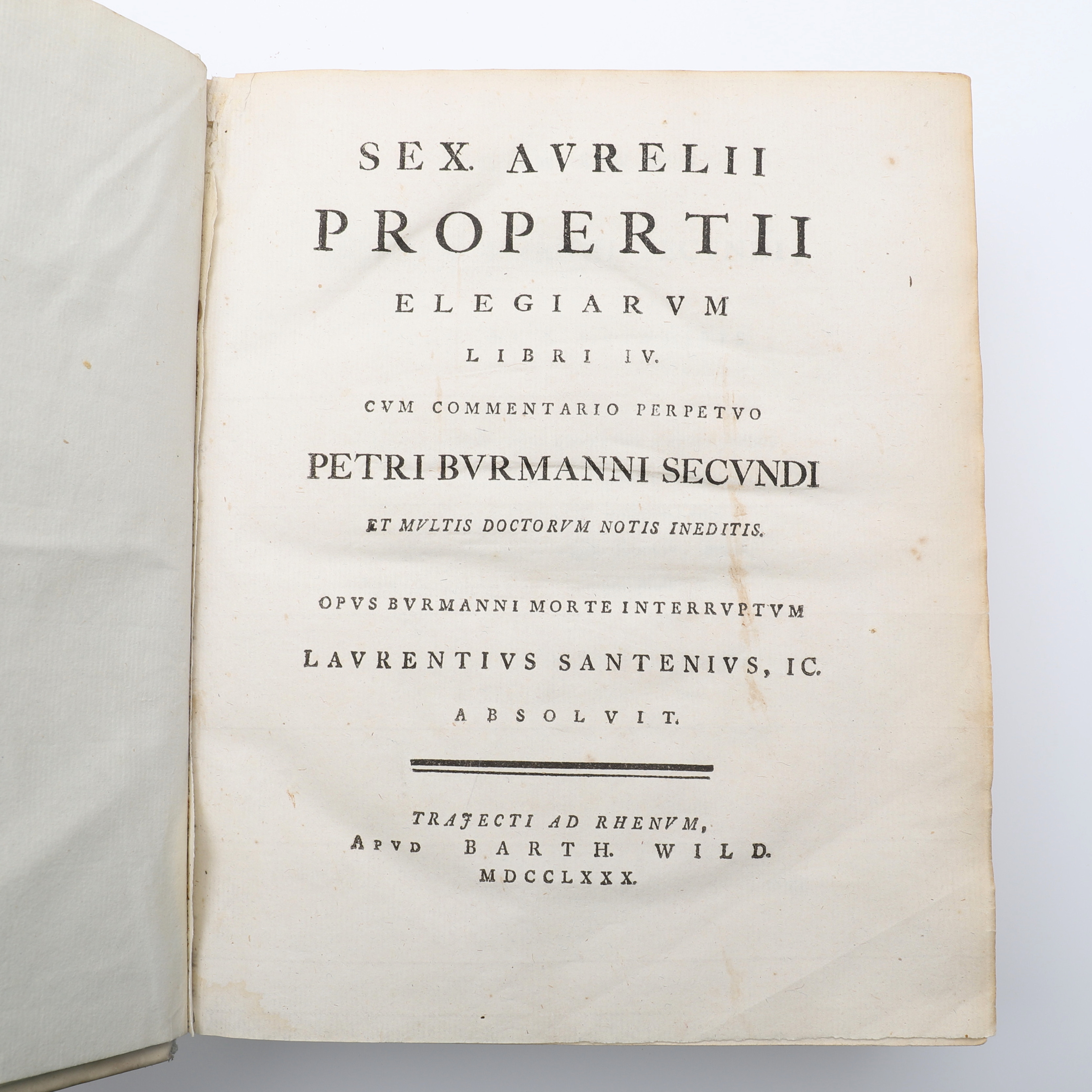 Images for 2605806. SEXTUS AURELIUS PROPERTIUS ELEGIARUM LIBRI IV WITH ...
