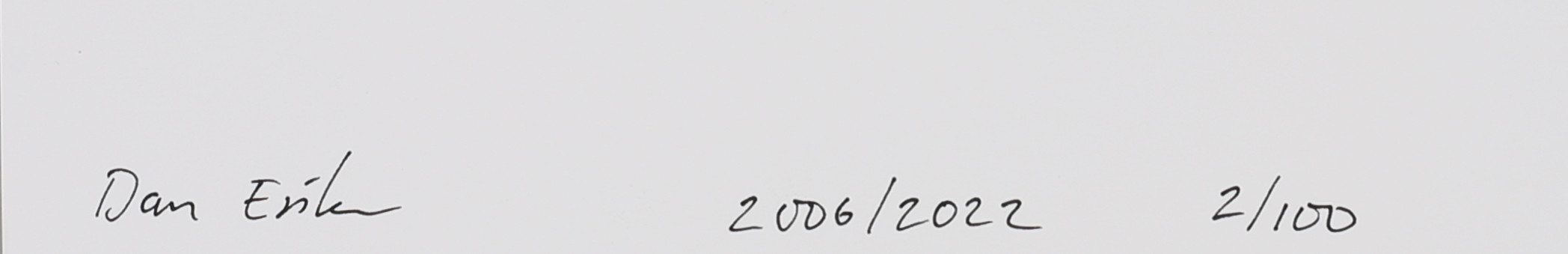 DAN ERIKSSON. Fotografi, nakenmodell, daterad 2006/2022, numrerad 2/100 ...