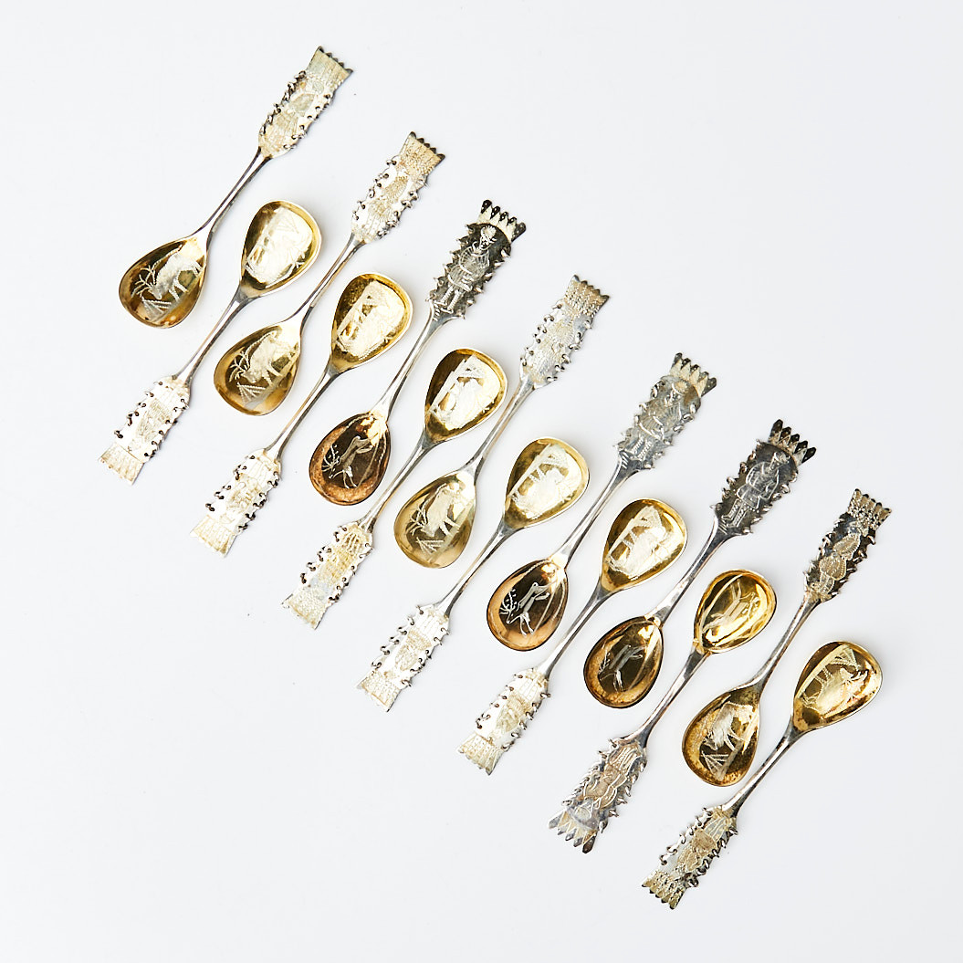 Bilder för 2609964. SAMESKEDAR, 13 st, 1900-tal, Malm & Söderblom Guld ...