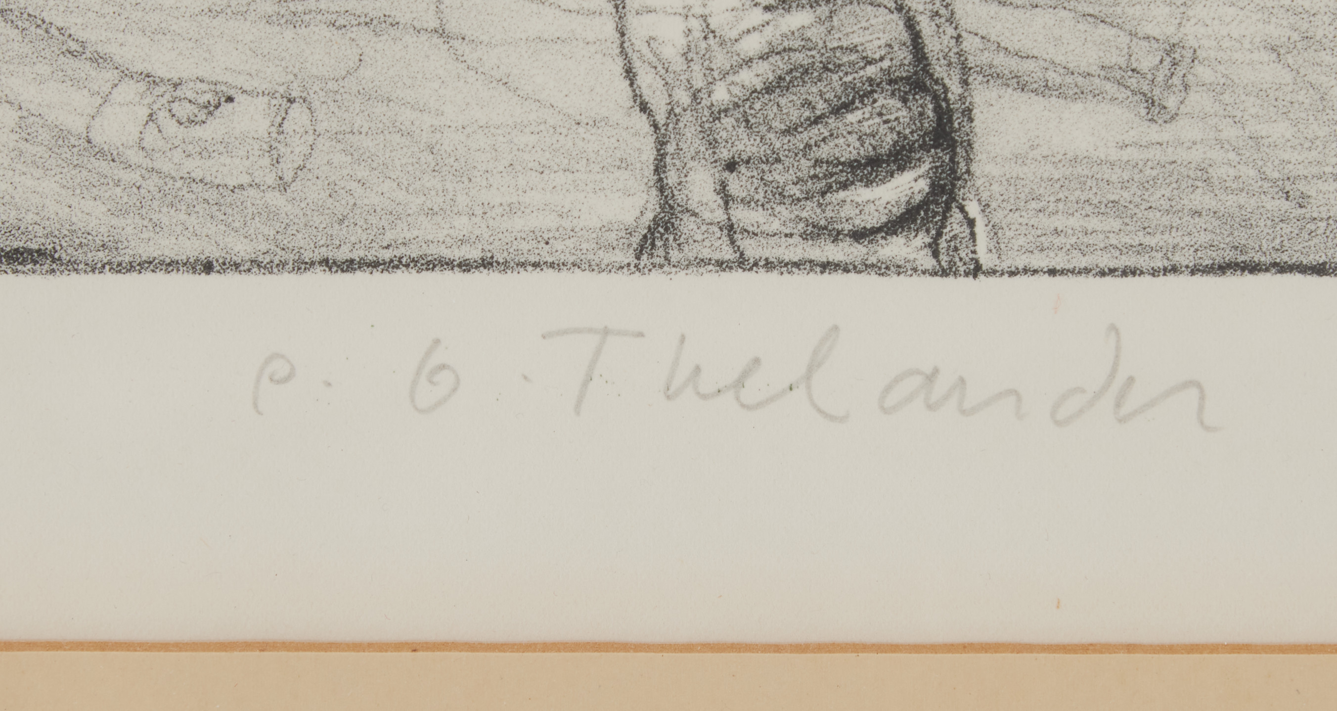 PER GUNNAR THELANDER. Komposition med morot, litografi, signerad och ...