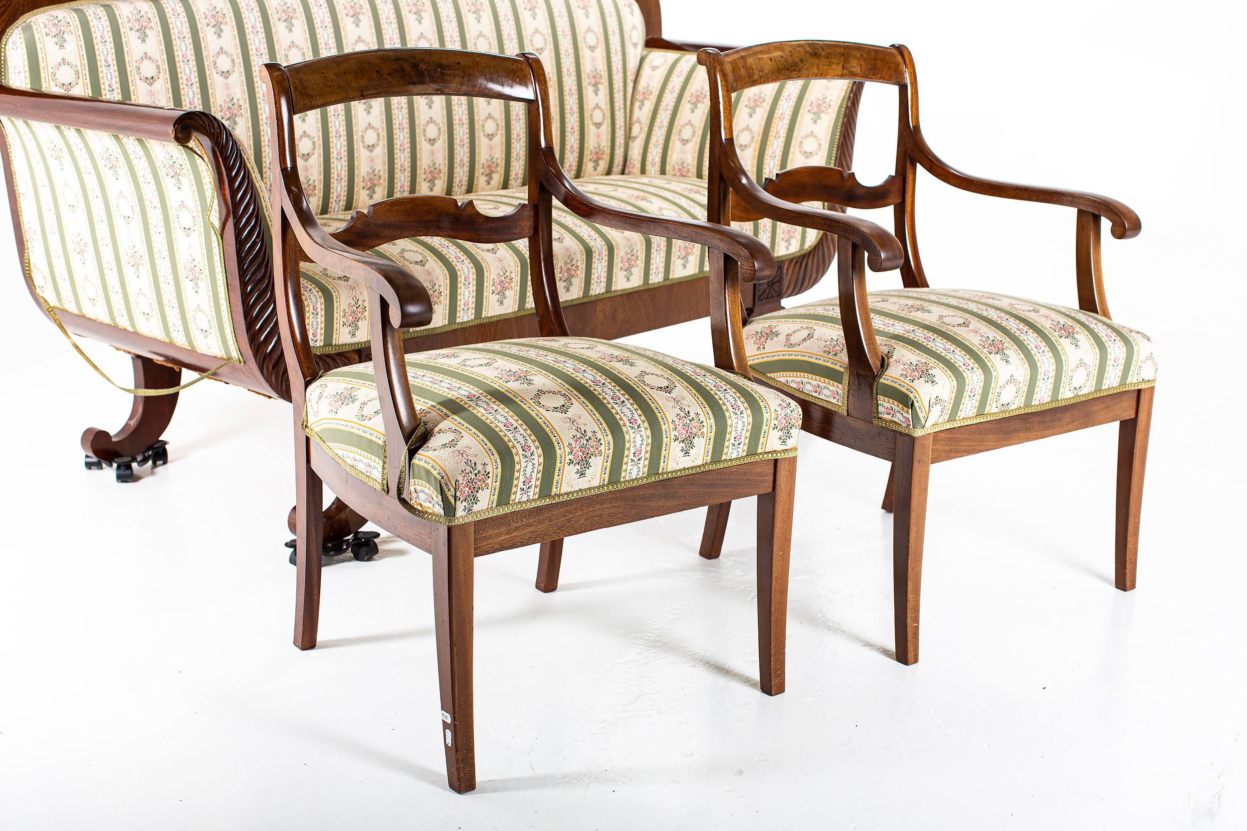 Images for 2616356. SOFA GROUP, 3 parts, Karl Johan style, around the ...