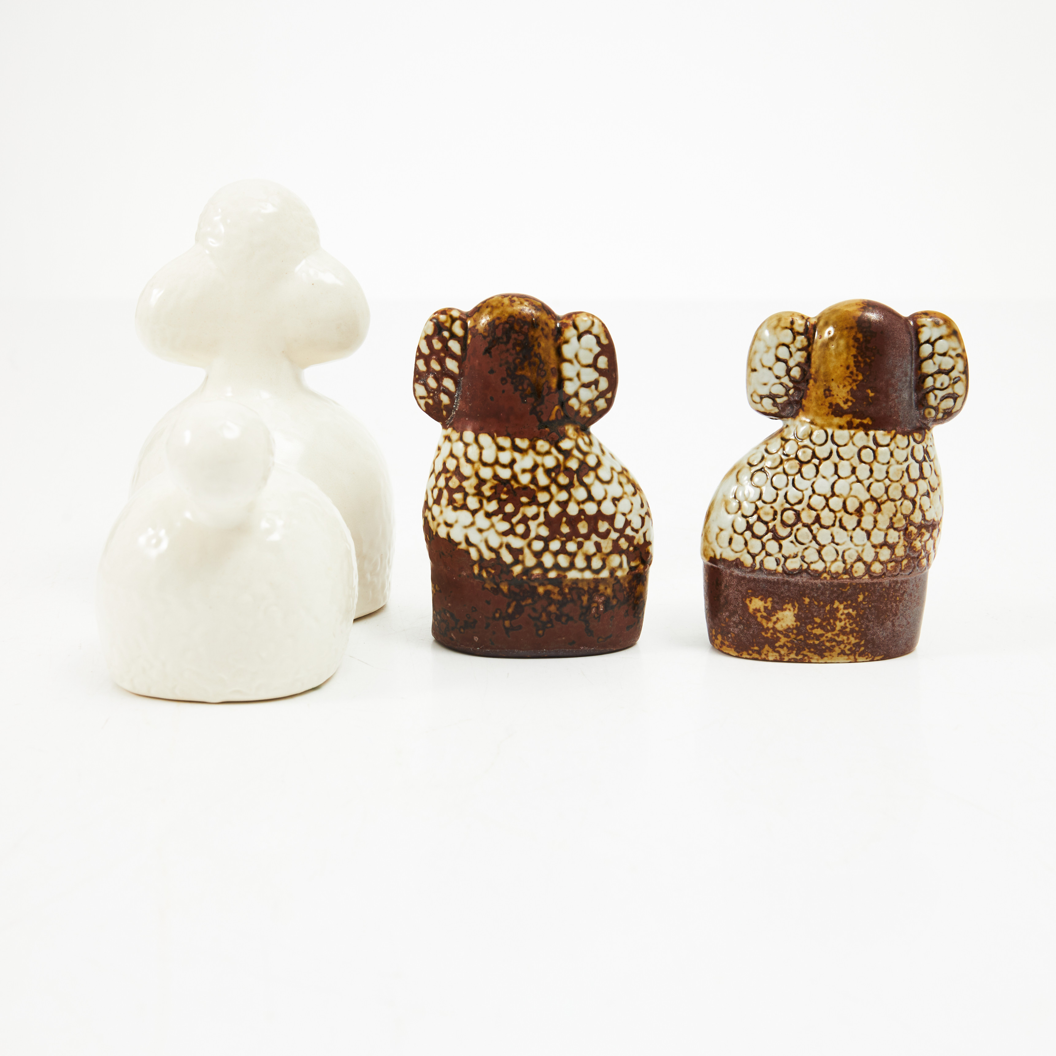 Images for 2617689. LISA LARSON. Figurines 3 pcs., poodles, stoneware ...