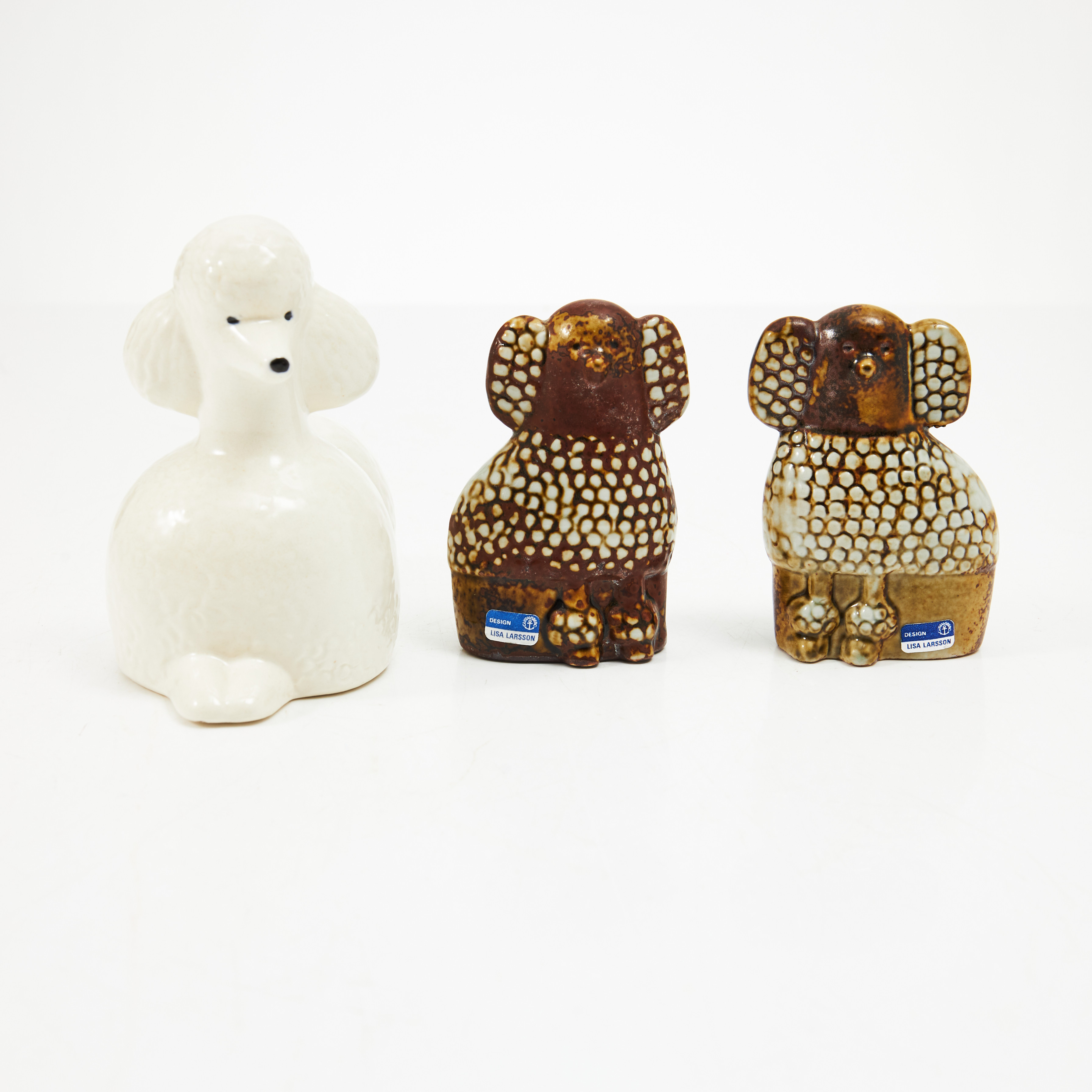 Images for 2617689. LISA LARSON. Figurines 3 pcs., poodles, stoneware ...