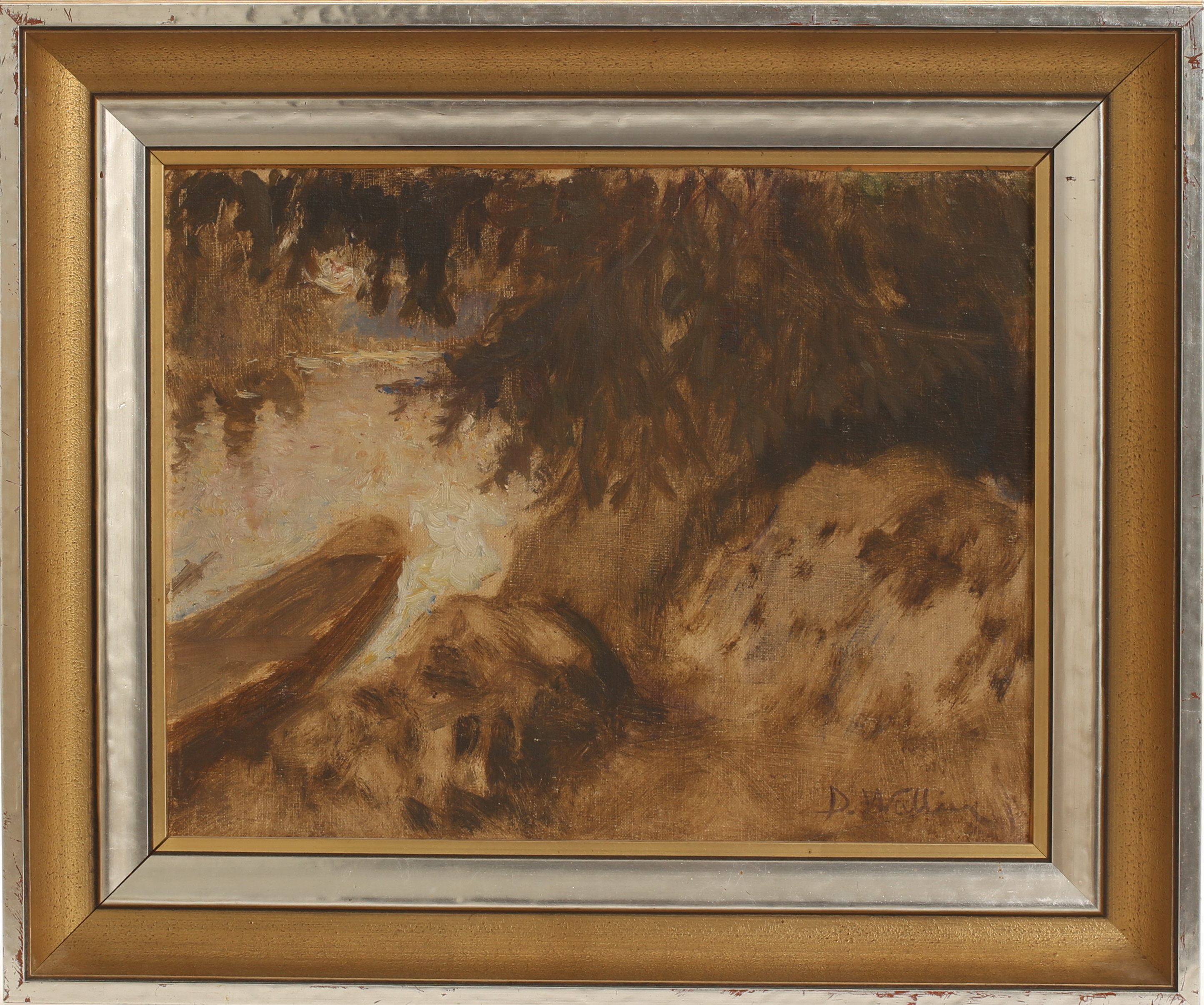 DAVID WALLIN. Olja på pannå, signerad. Konst - Måleri - Auctionet