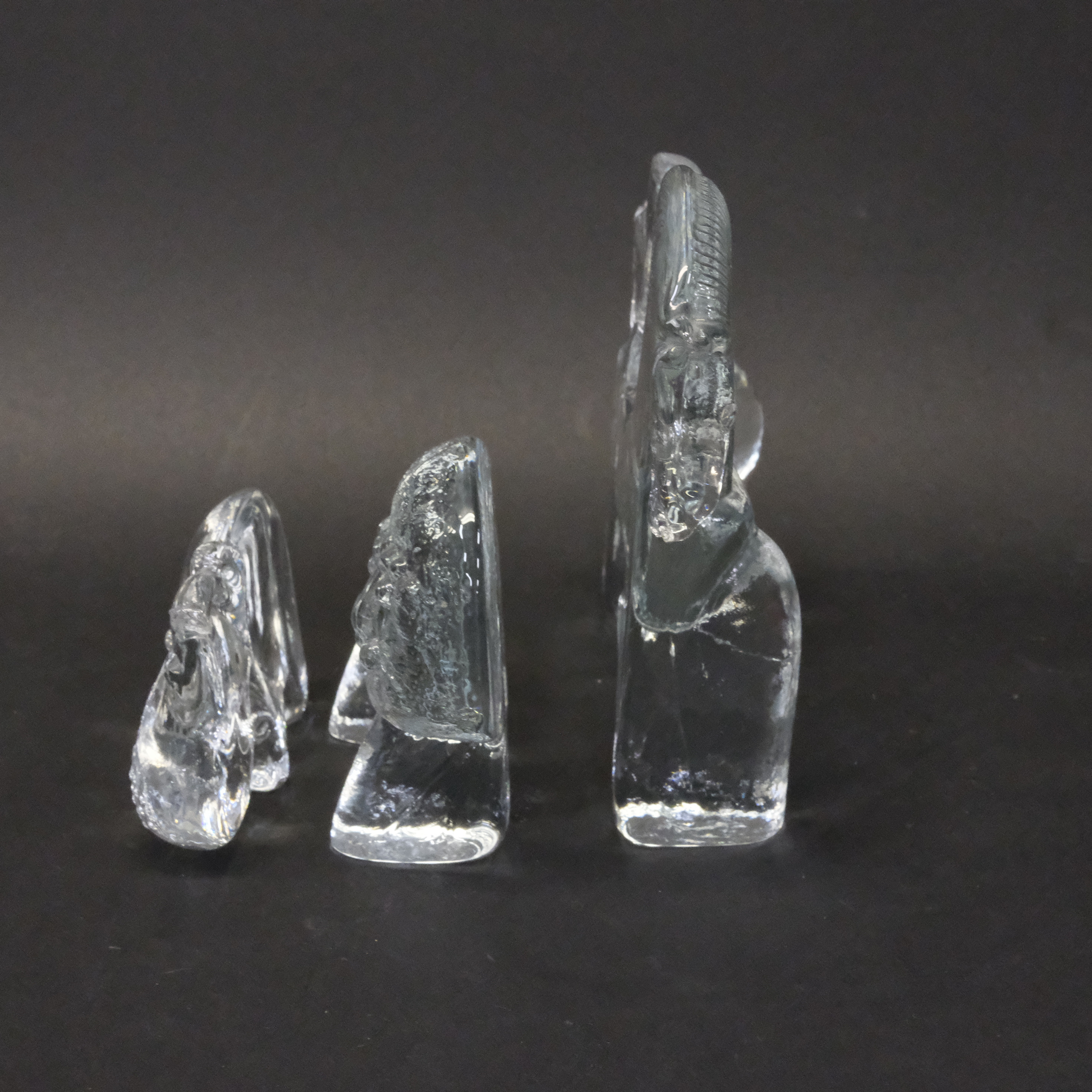 Images for 2622143. SIX GLASS FIGURES, BERTIL VALLIEN AND LISA LARSON ...