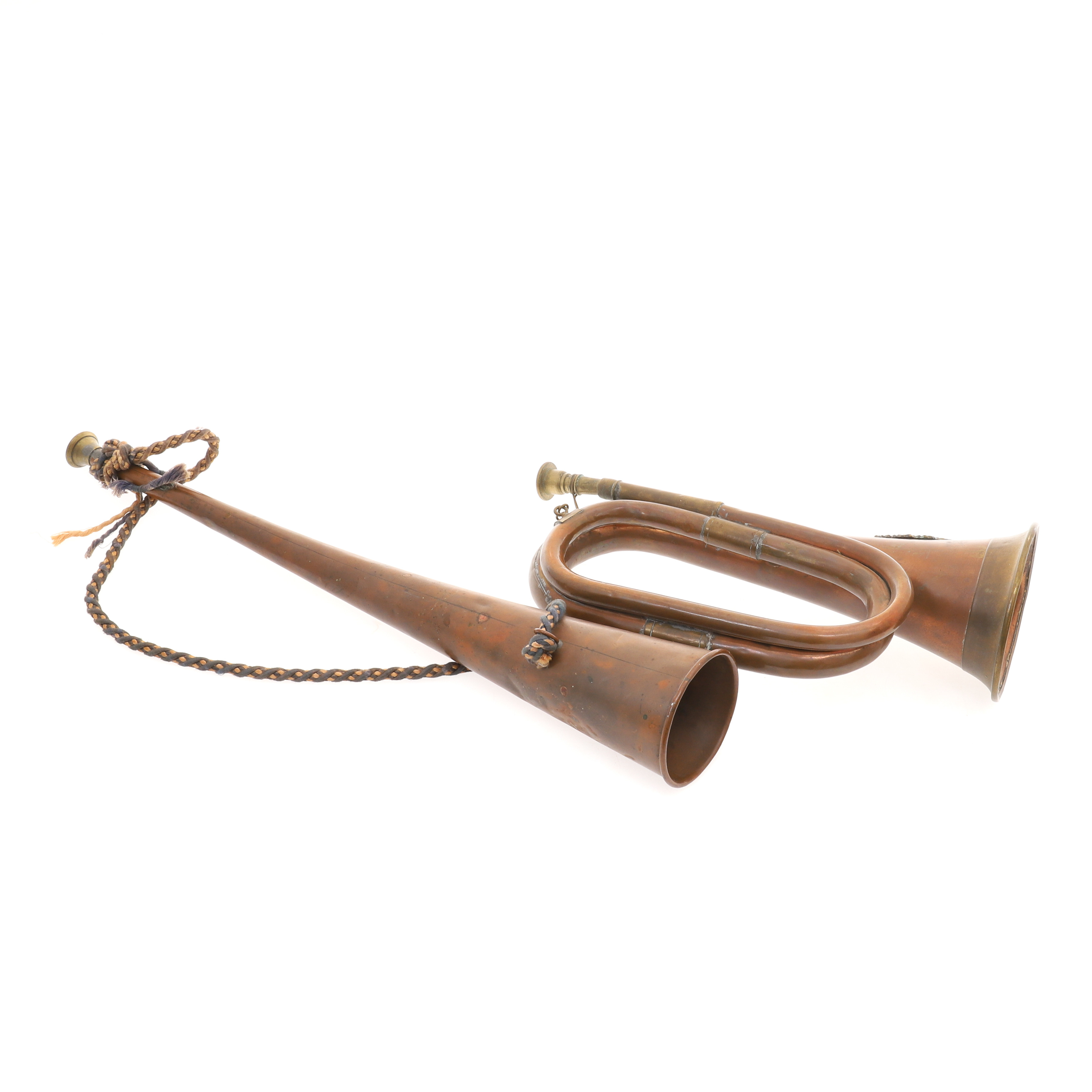 Images for 2623066. A COPPER AND BRASS MILITARY BUGLE WITH APPLIED ...