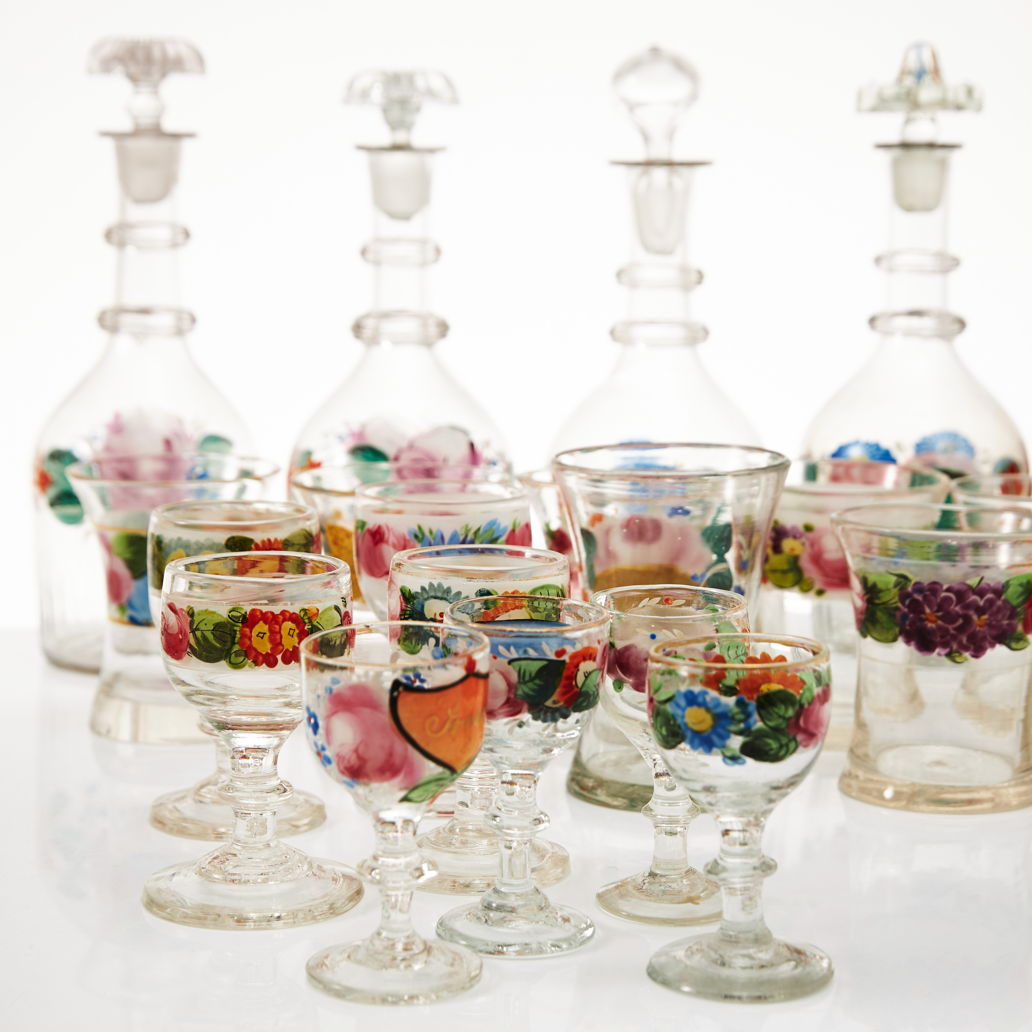 Images for 2623727. CARAFES, 5 pcs, STRONG WINE GLASS, 10+8 pcs, BEER ...