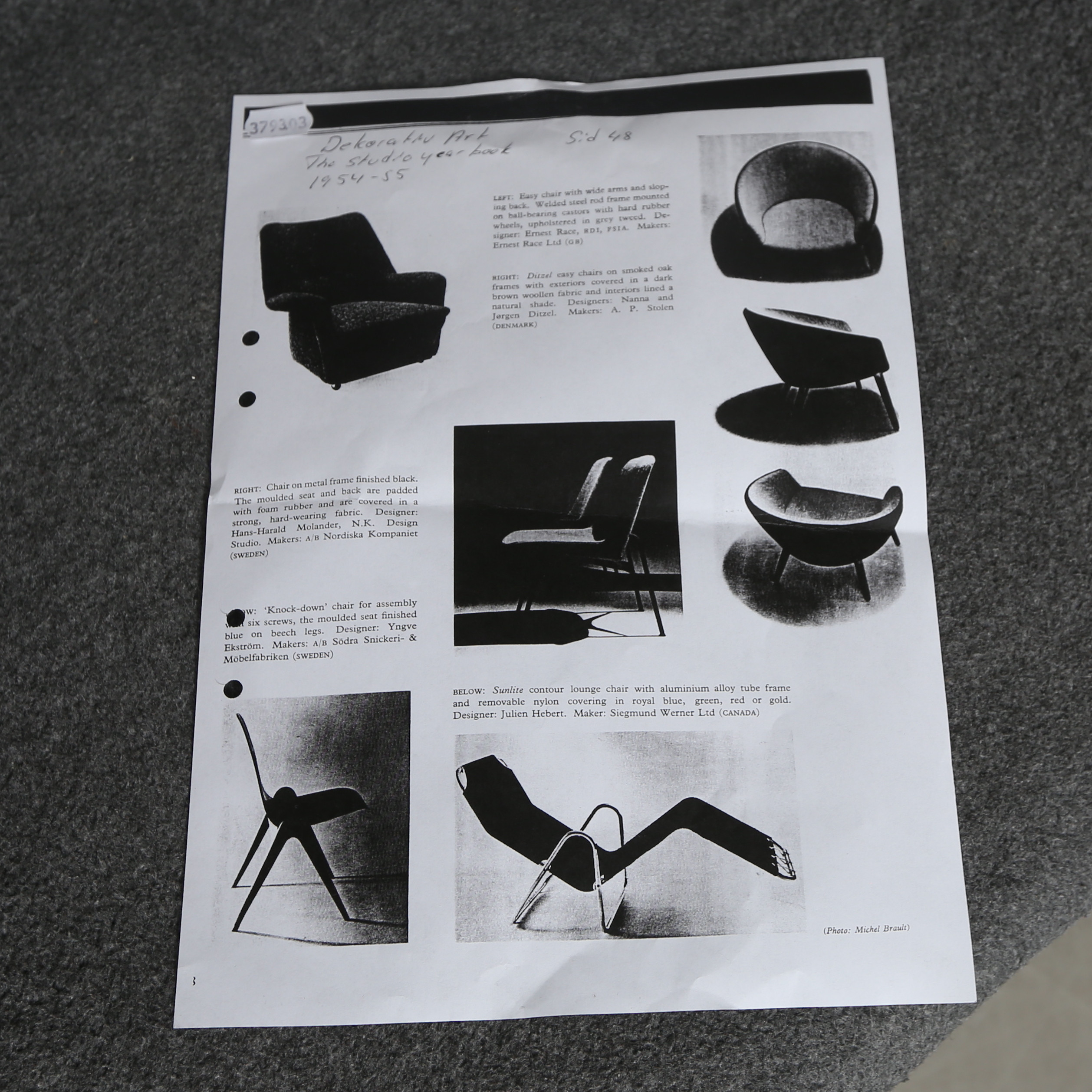 Bilder för 2628536. FÅTÖLJ, Hans-Harald Molander, NK Design Studio ...