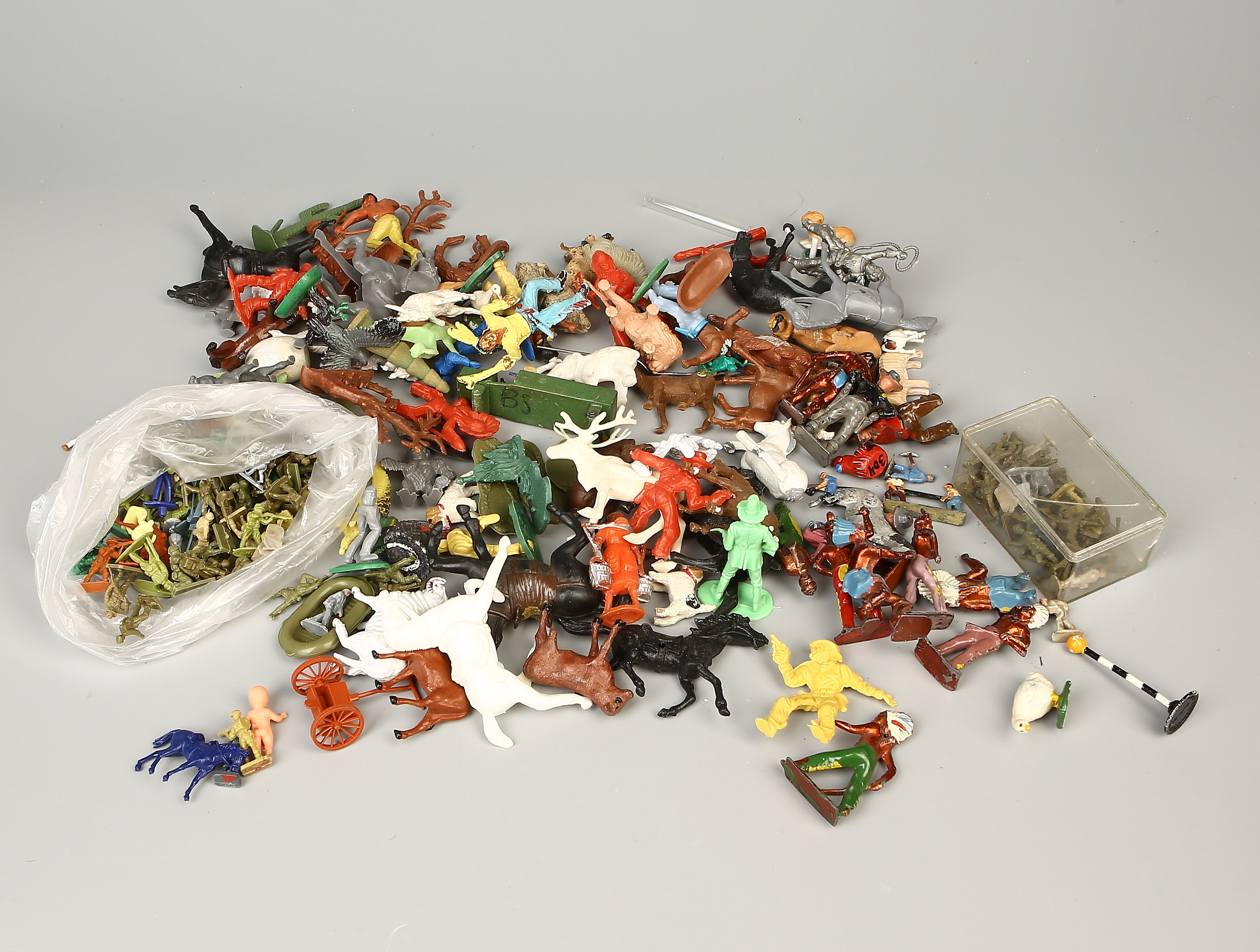 Images for 2632362. COLLECTION FIGURES, plastic, wood, and metal ...