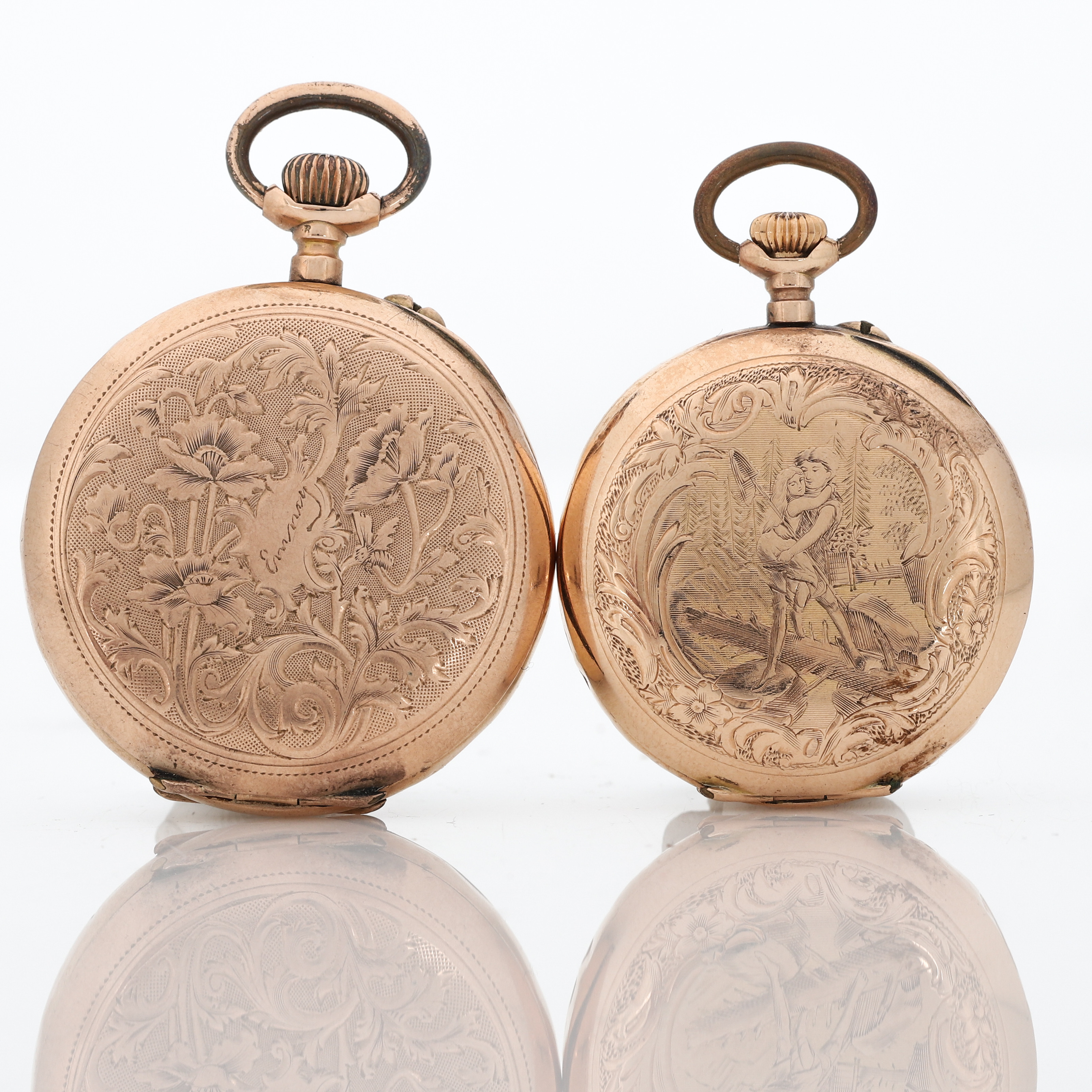 Images for 2637440. POCKET WATCH, 2 pcs. 14K gold, manual assignment ...