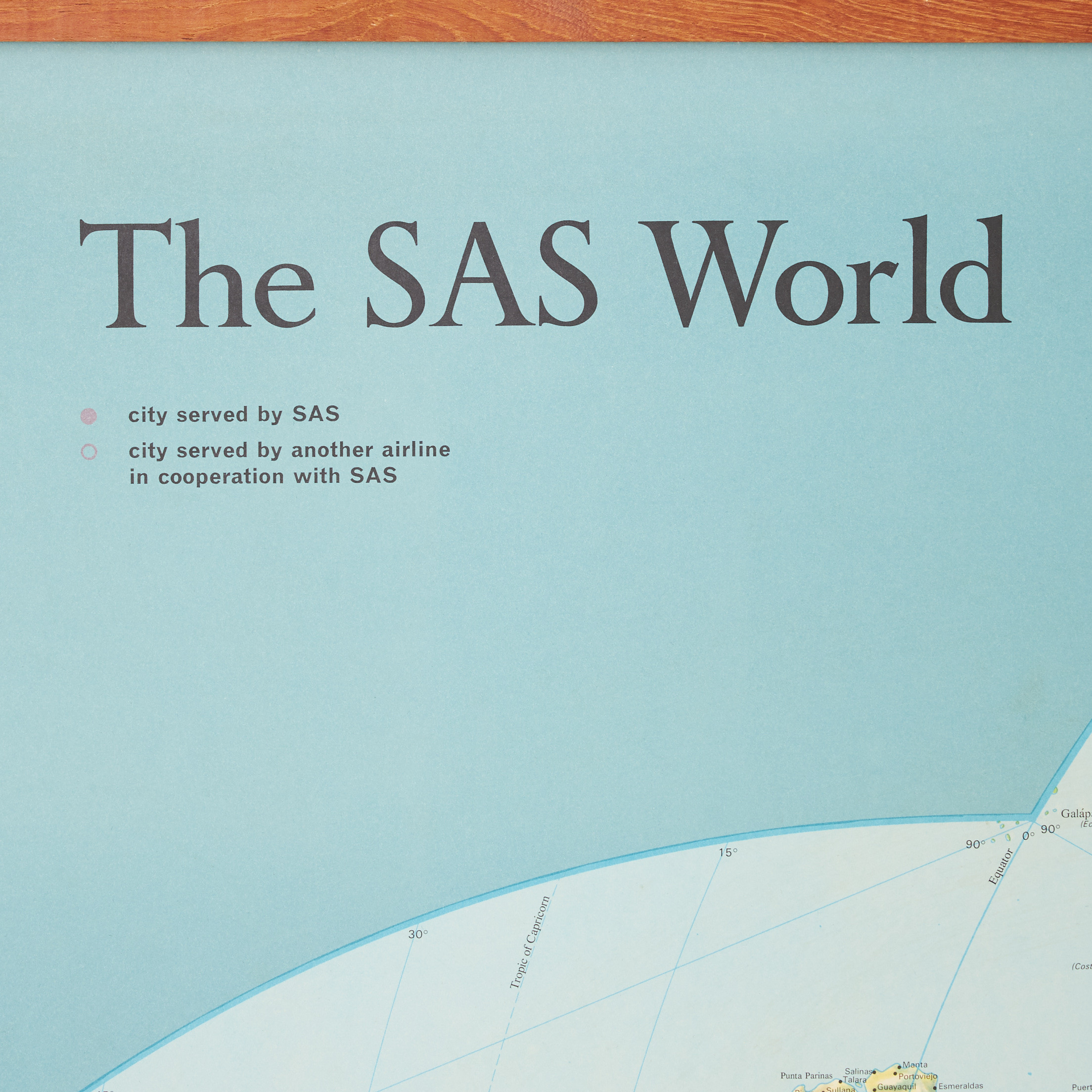 Bilder för 2638217. KARTA ''The SAS World'', Litho by Esselte Map ...