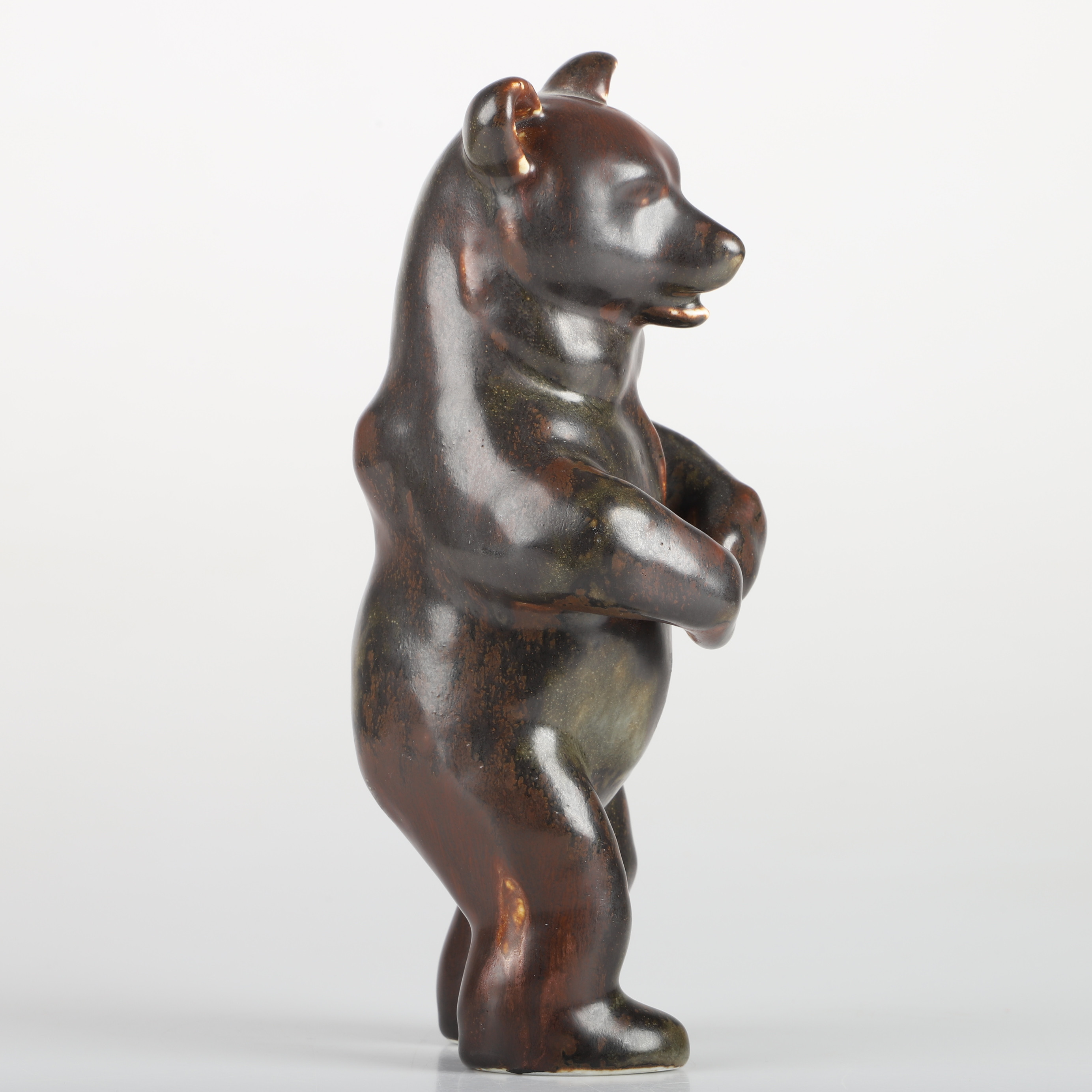 Bilder för 2644299. KARL GRÖSSEL. Figurin, stengods, stående björn ...