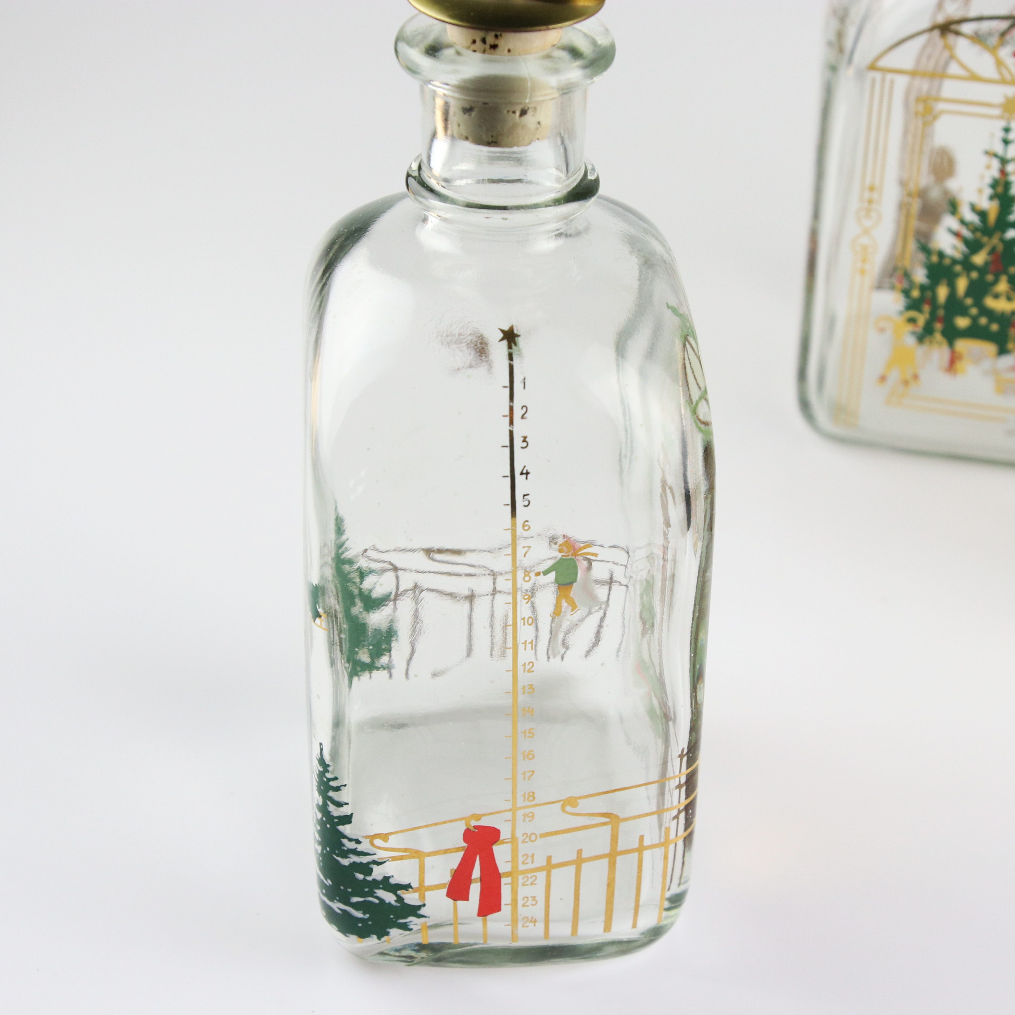 Images for 2649980. SNAP BOTTLES, 3 pcs. hand painted "Christmas Bottle ...