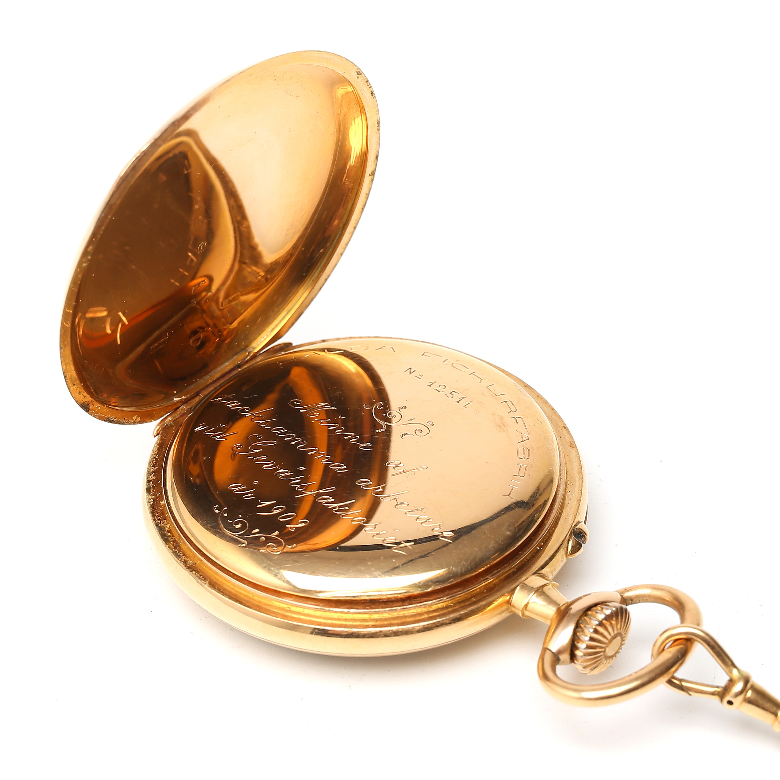 Images for 2650232. HALDA POCKET WATCH FACTORY WITH WATCH CHAIN, gold ...