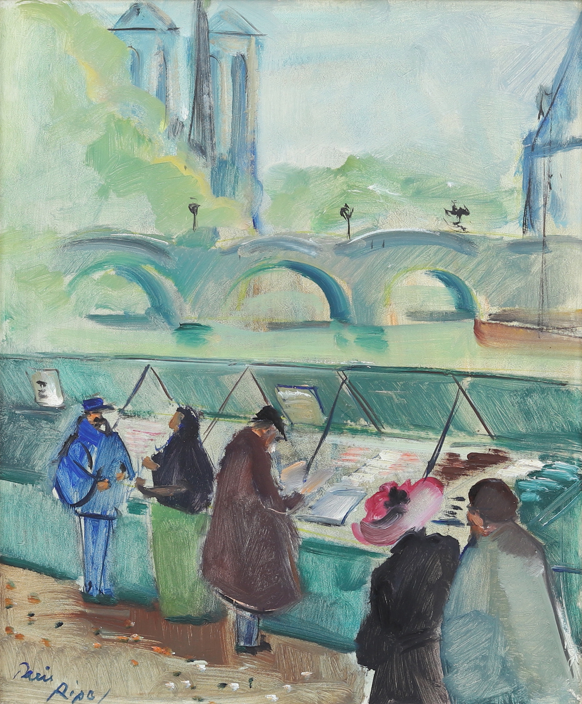 Images for 2651402. HANS RIPA. Notre-Dame, Paris, oil on Board, signed ...