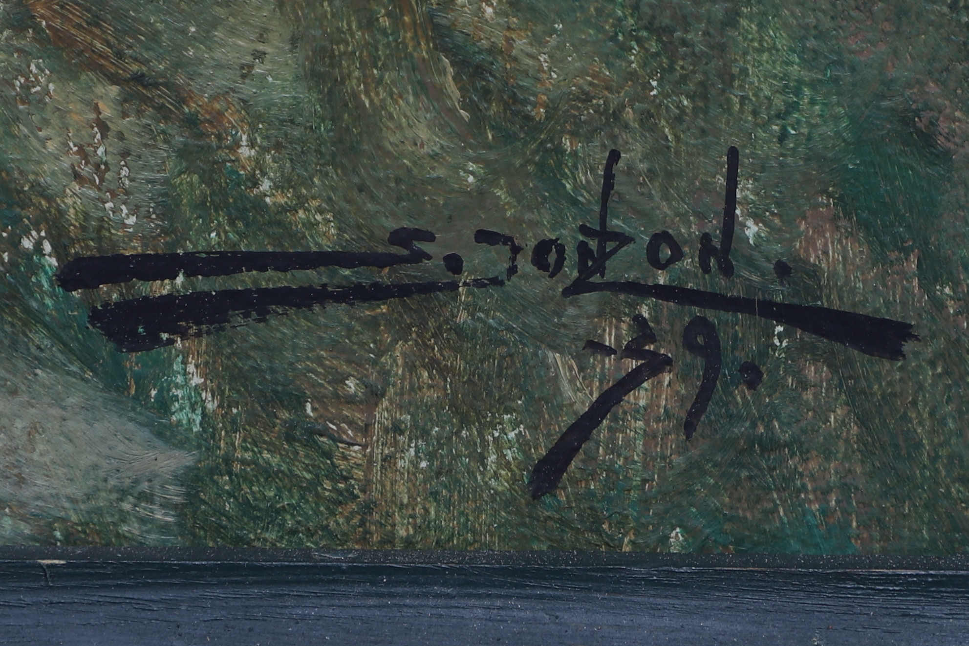 Images for 2658842. STIG JONZON. oil on canvas, "Viks fishing village ...