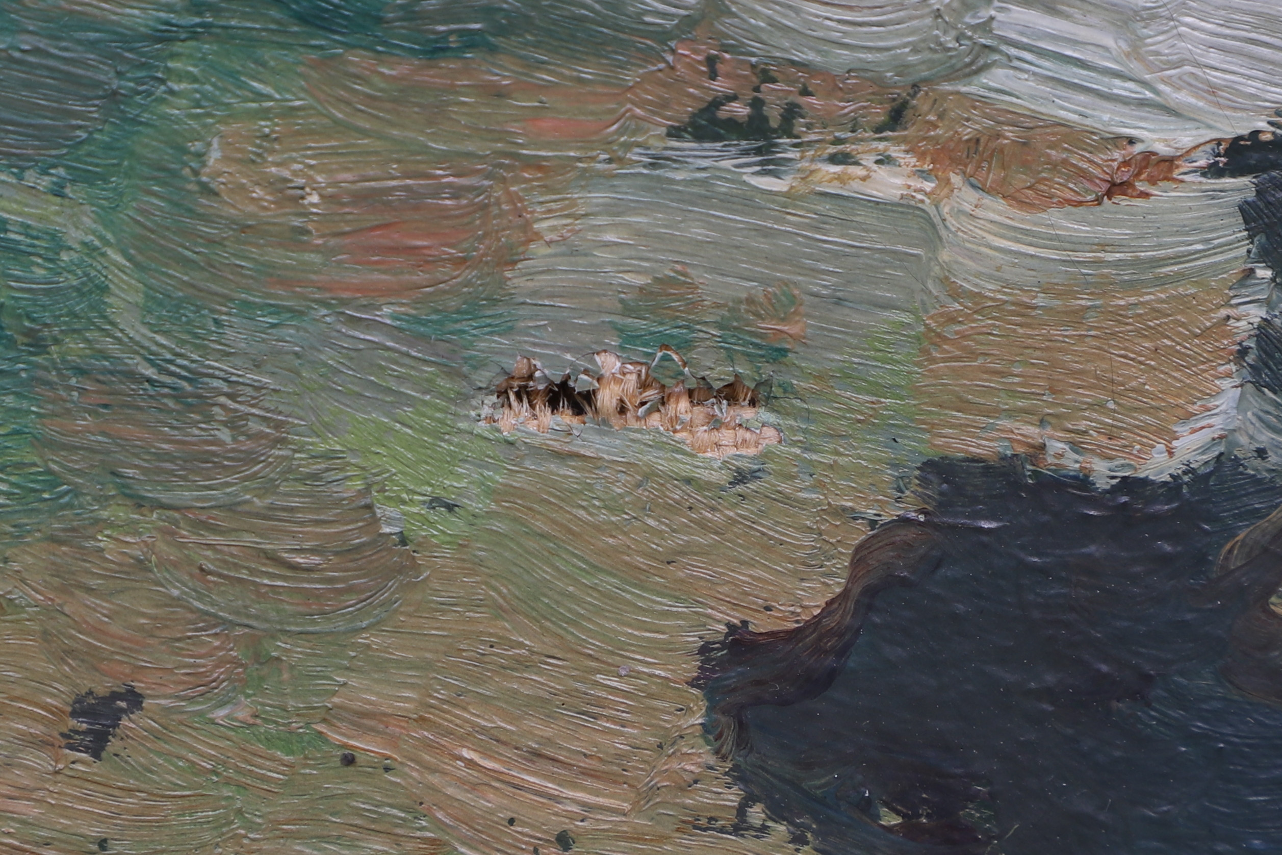 Images for 2658842. STIG JONZON. oil on canvas, "Viks fishing village ...