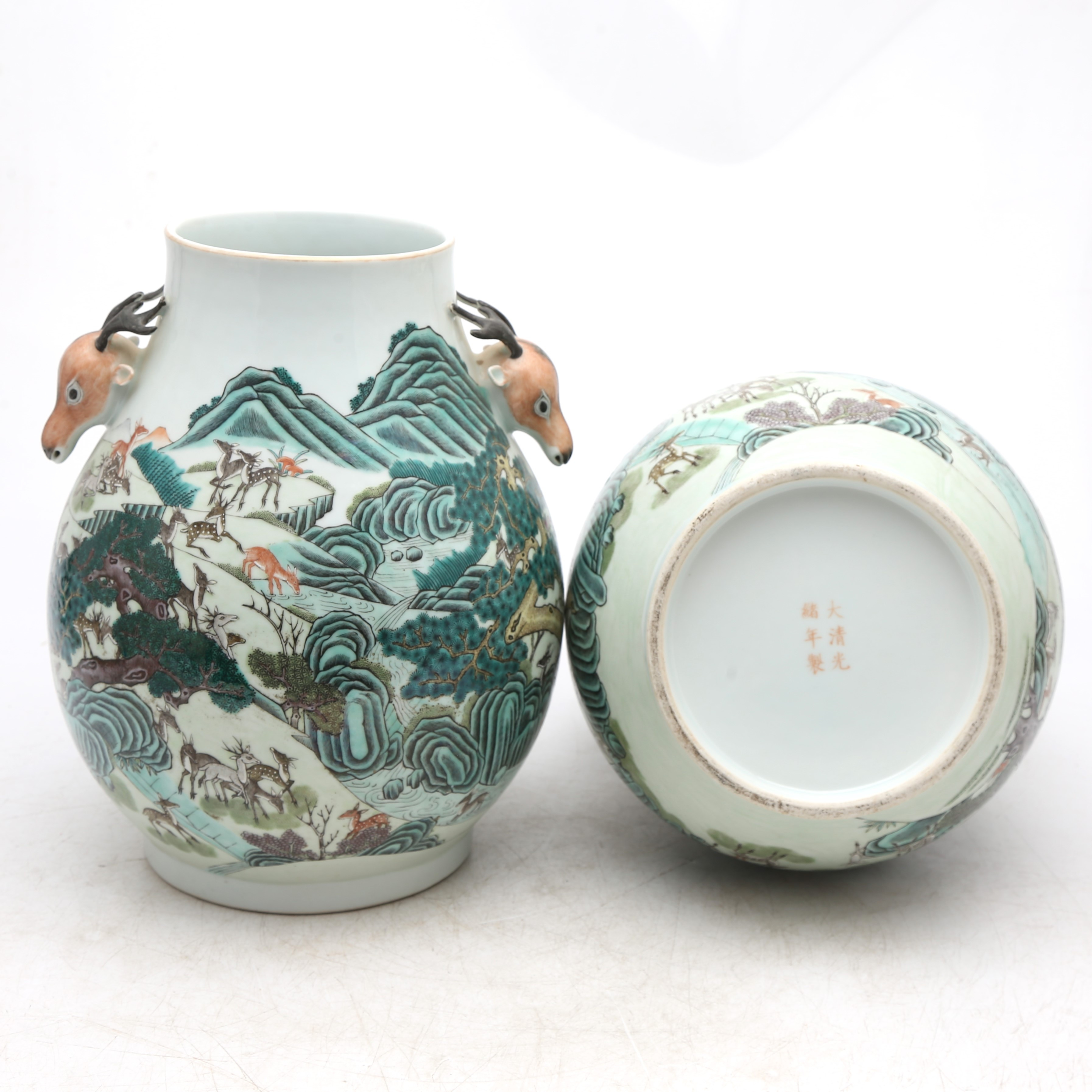Imágenes para 2659016. Pareja de jarrones chinos Qing en porcelana de ...