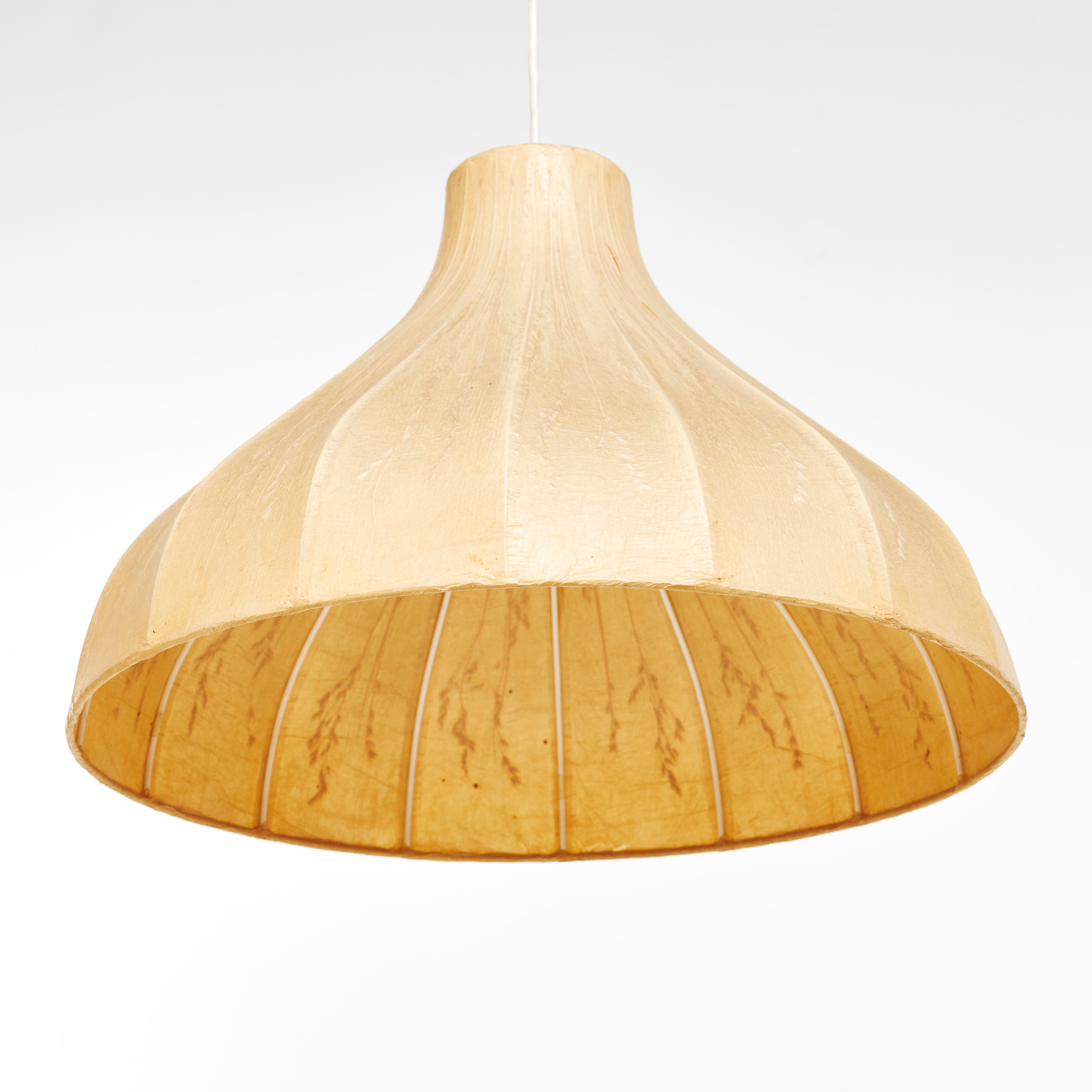 Bilder för 2663211. CARL MALMSTEN. Taklampa "Kjolen", skärm i mönstrat ...