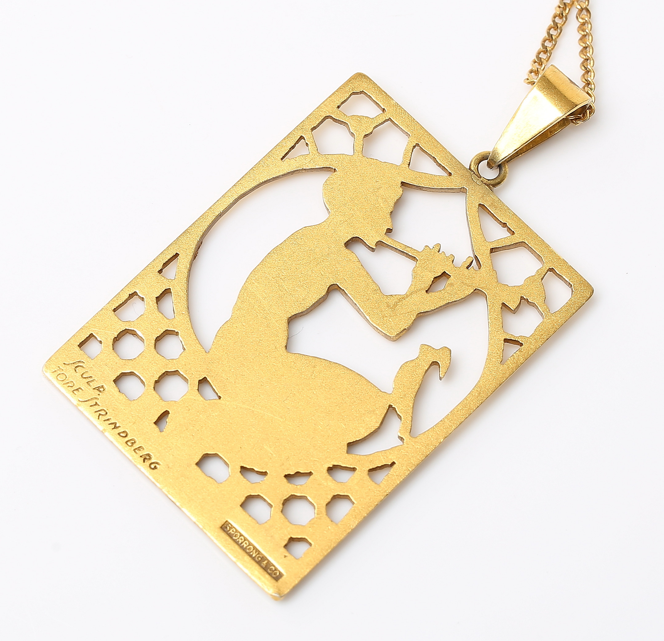 Images for 2666224. TORE STRINDBERG. pendant with chain, gilt silver ...