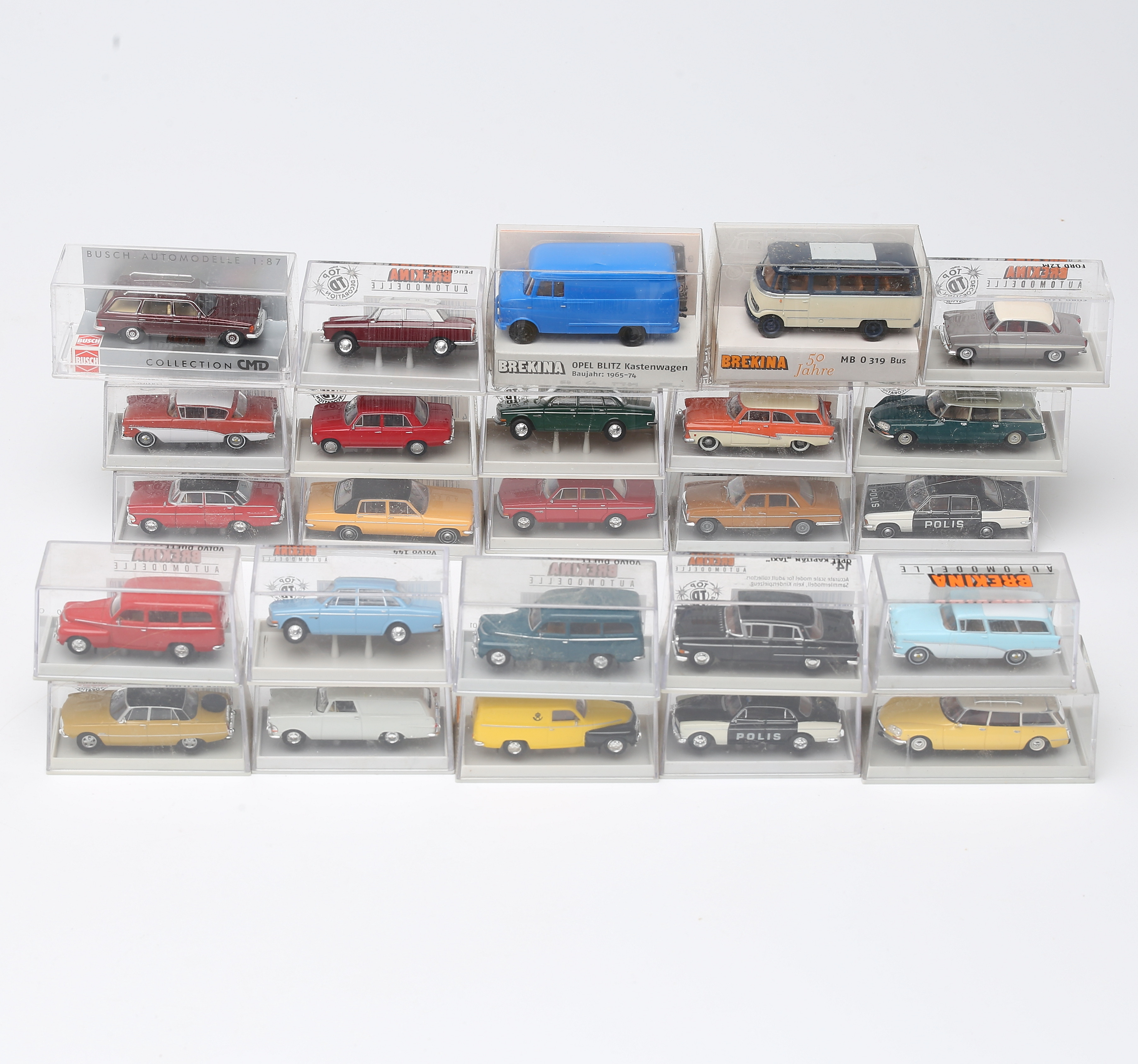 2670027. MALLIAUTOJA pääosin BREKINA, n. 25 alkuperäispakkauksessa ...