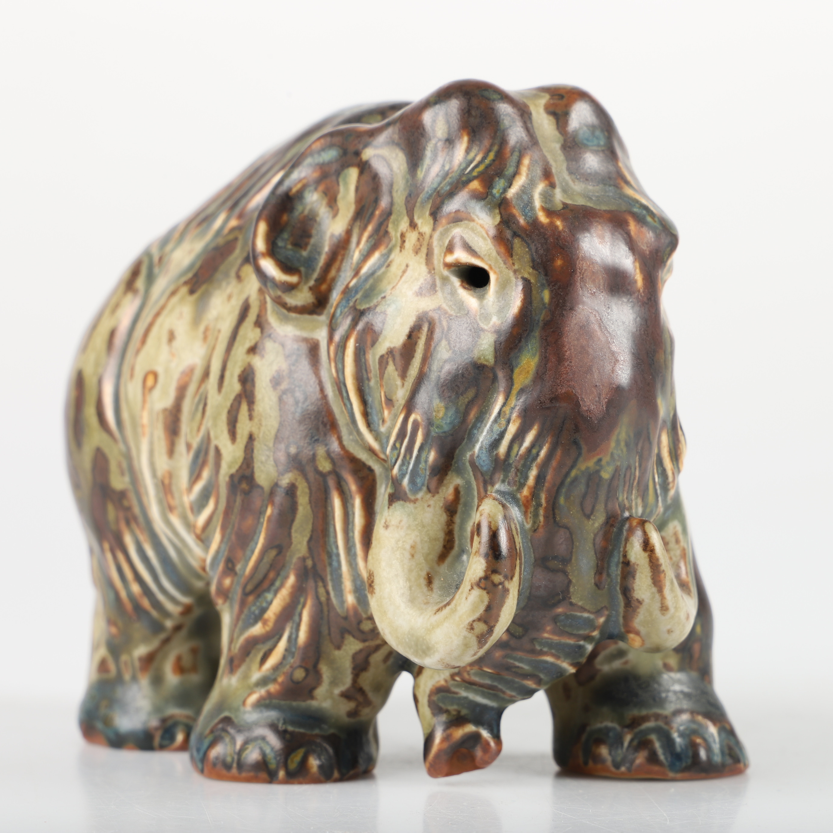 Bilder för 2670051. KNUD KYHN. Figurin, mammut, Royal Copenhagen ...