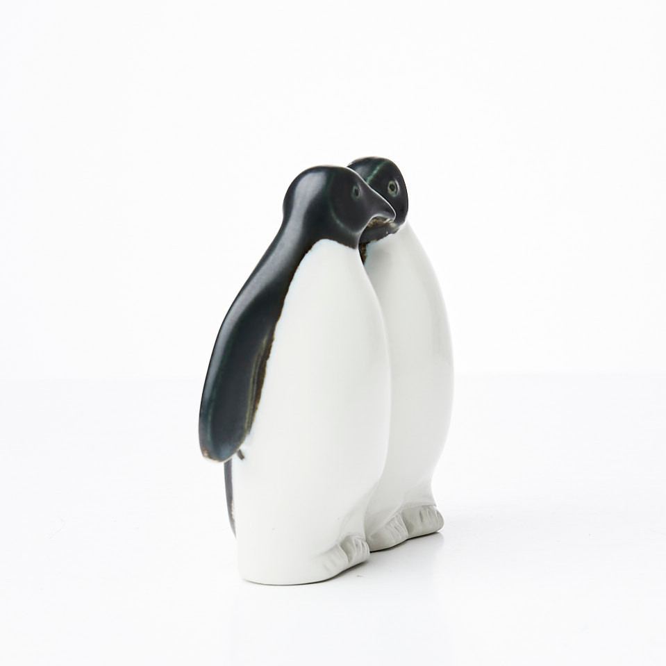 Images for 2670098. LISA LARSON. "Penguins", figurine, stoneware, from ...