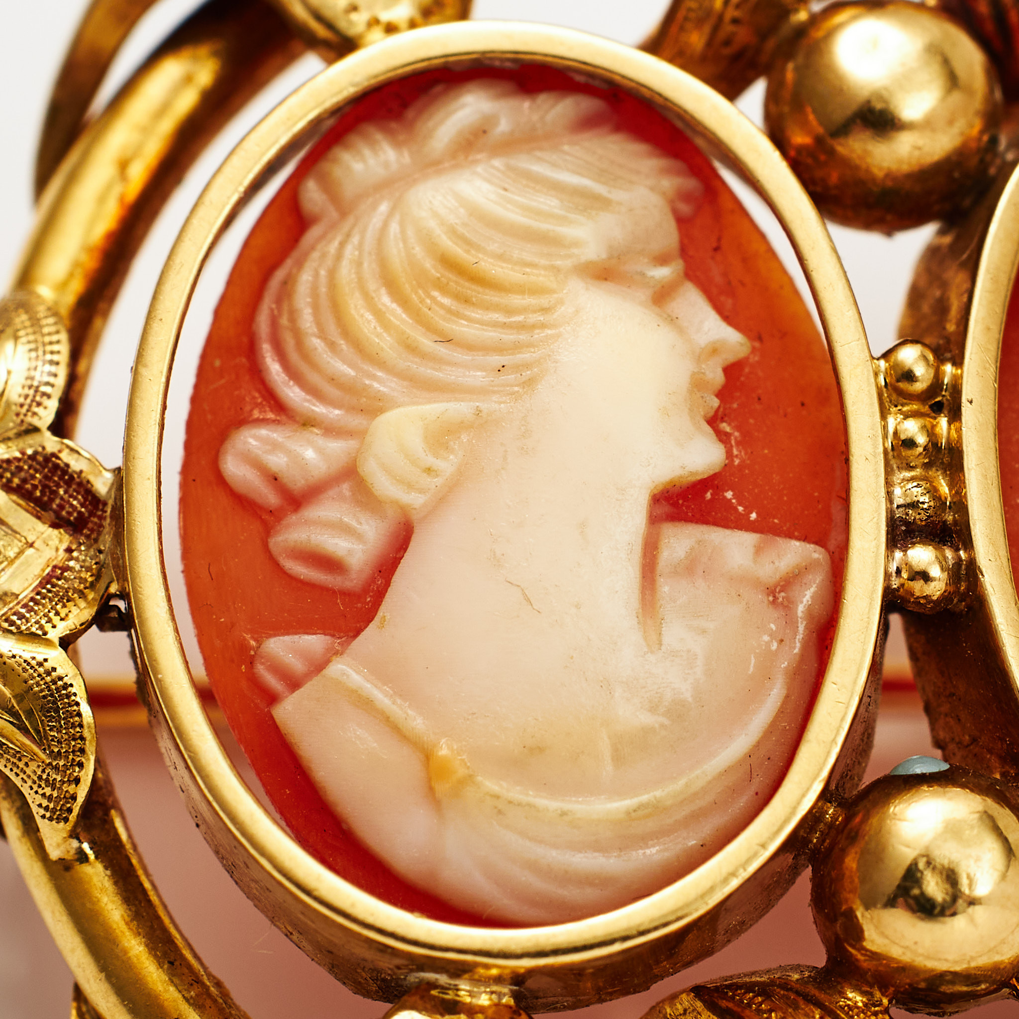 Images for 2670153. BROOCH, partial 18k gold, double cameo, cut ...