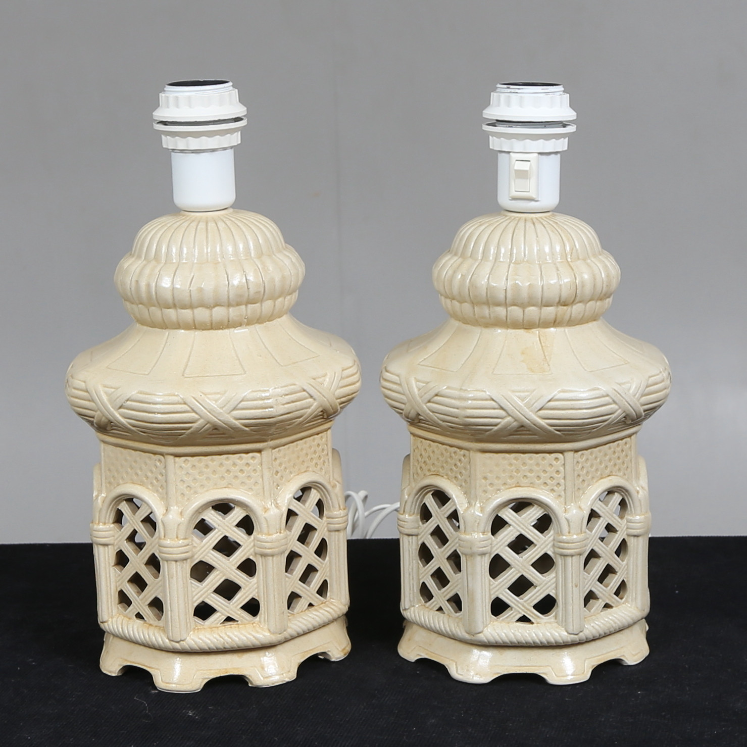 Images for 2672077. TABLE LAMPS, a pair, ceramic, second half of the ...