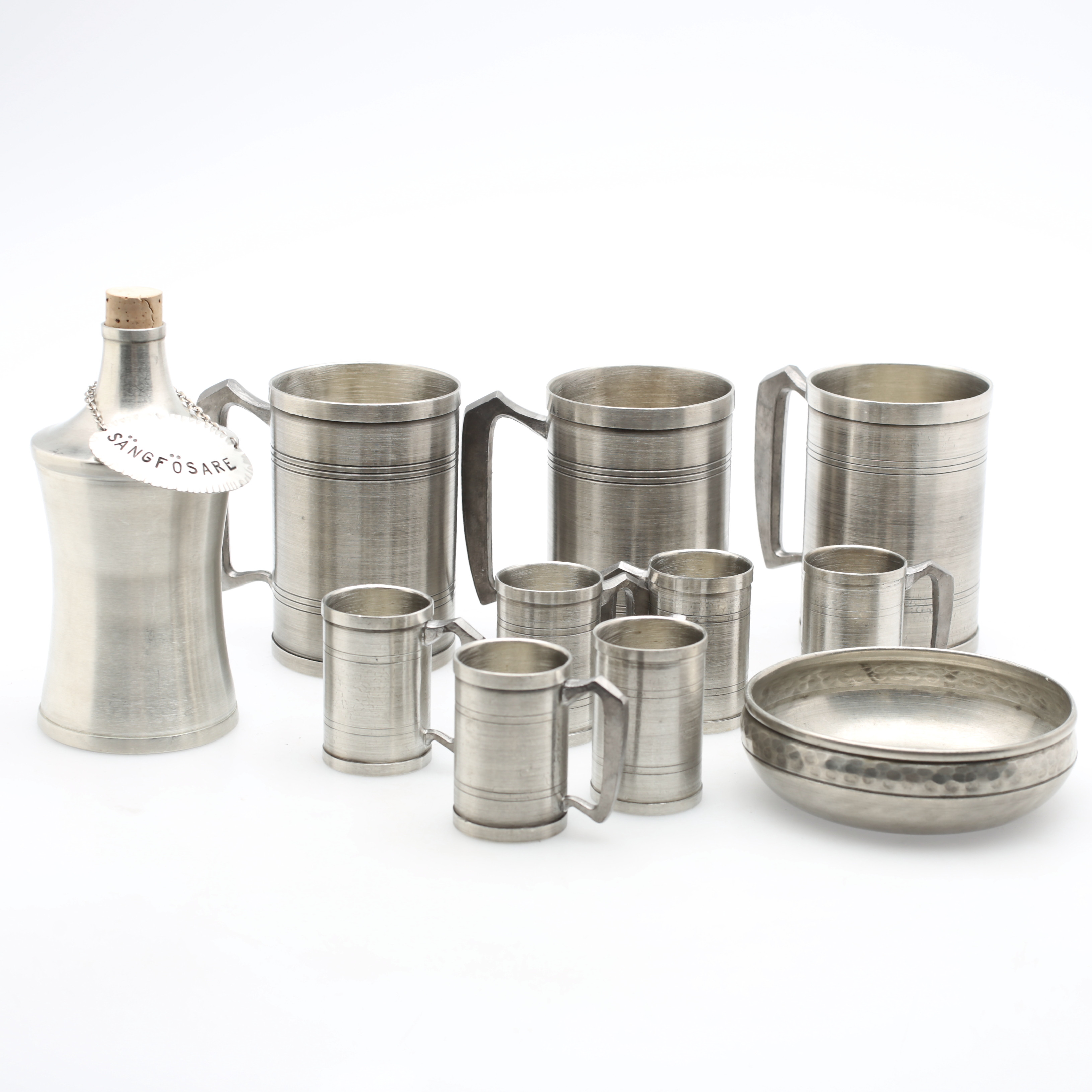 Images for 2674514. PEWTER OBJECTS, 11 parts, handmade, consisting of ...