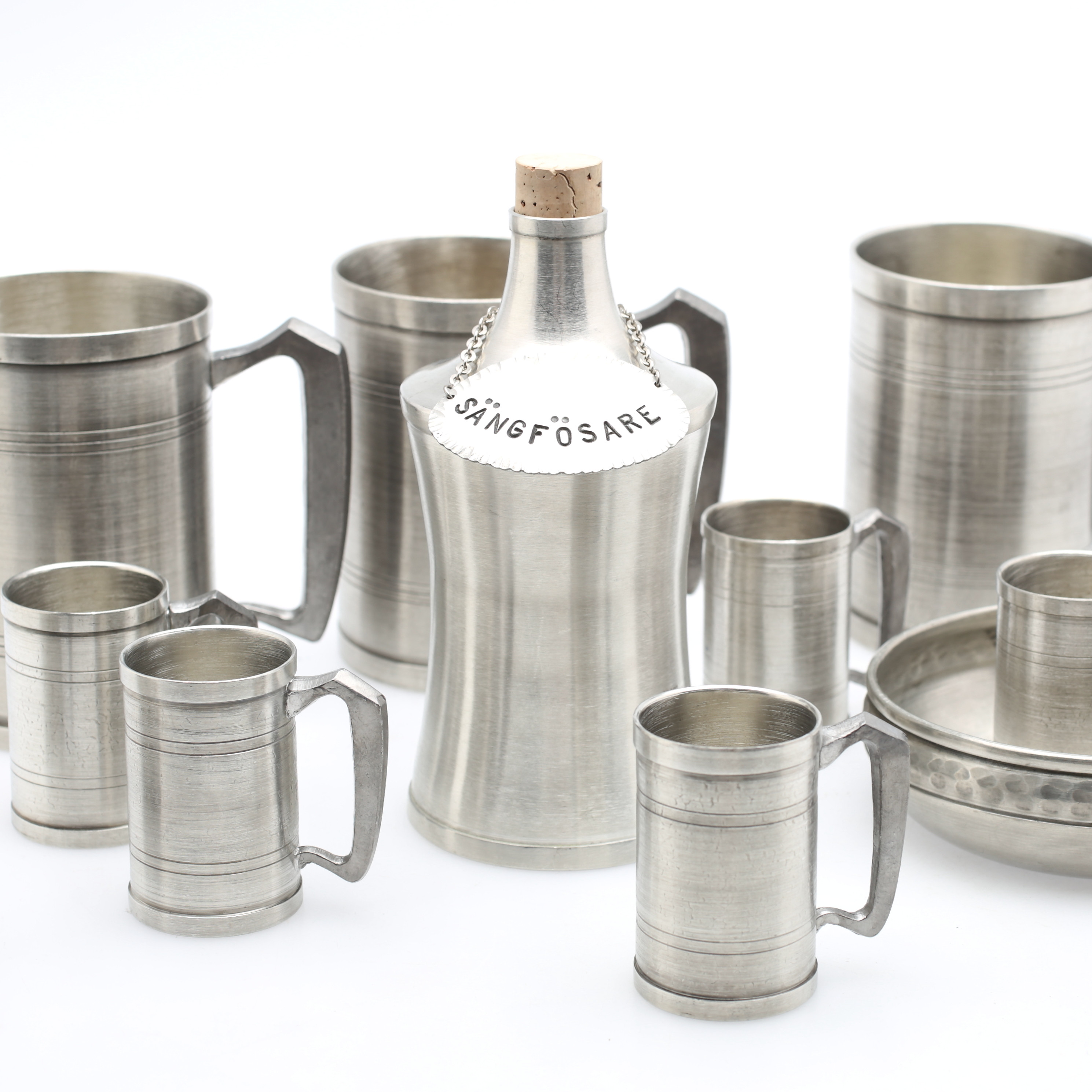 Images for 2674514. PEWTER OBJECTS, 11 parts, handmade, consisting of ...