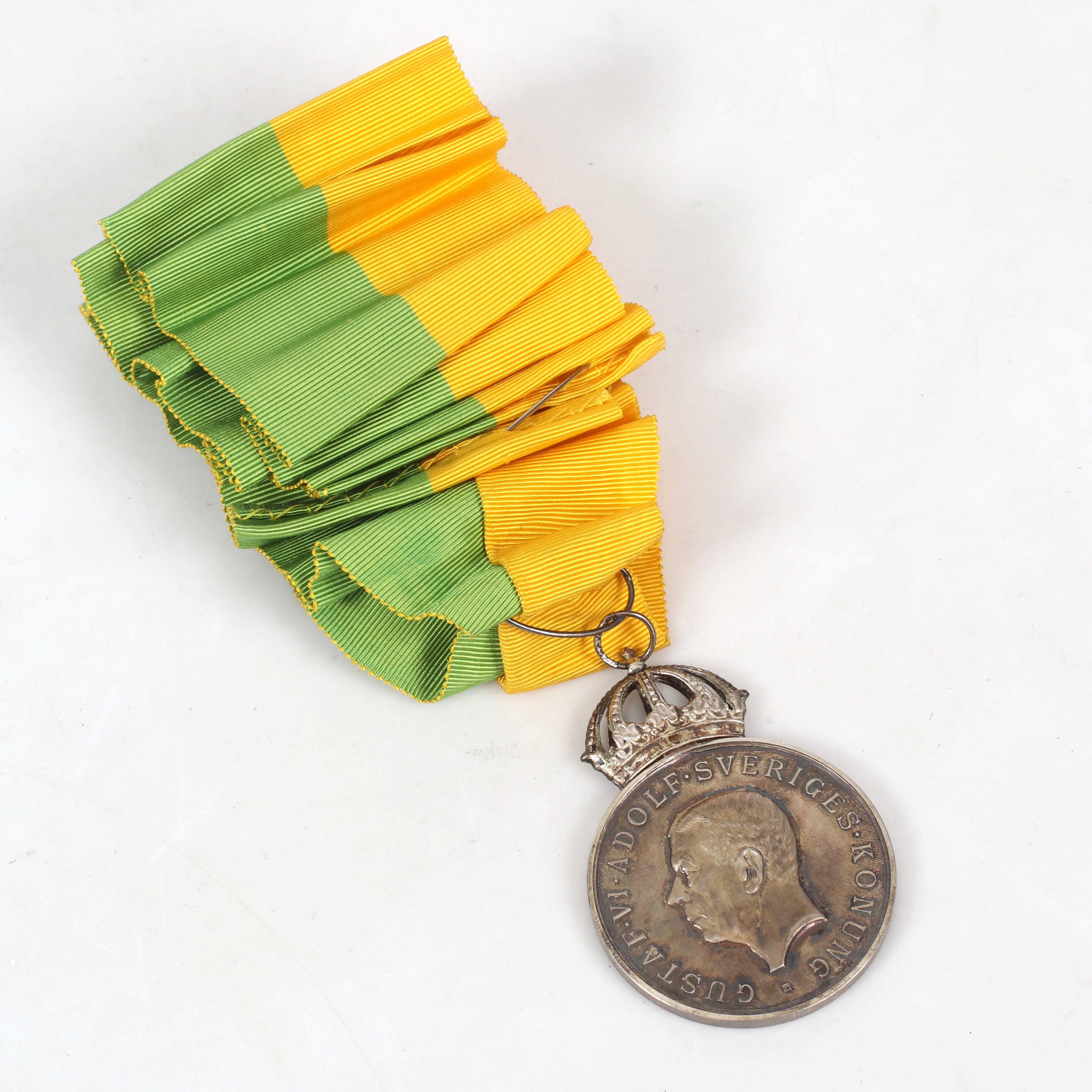 Bilder för 2688032. MEDALJ, Gustaf VI Adolf, silver, Kungliga ...