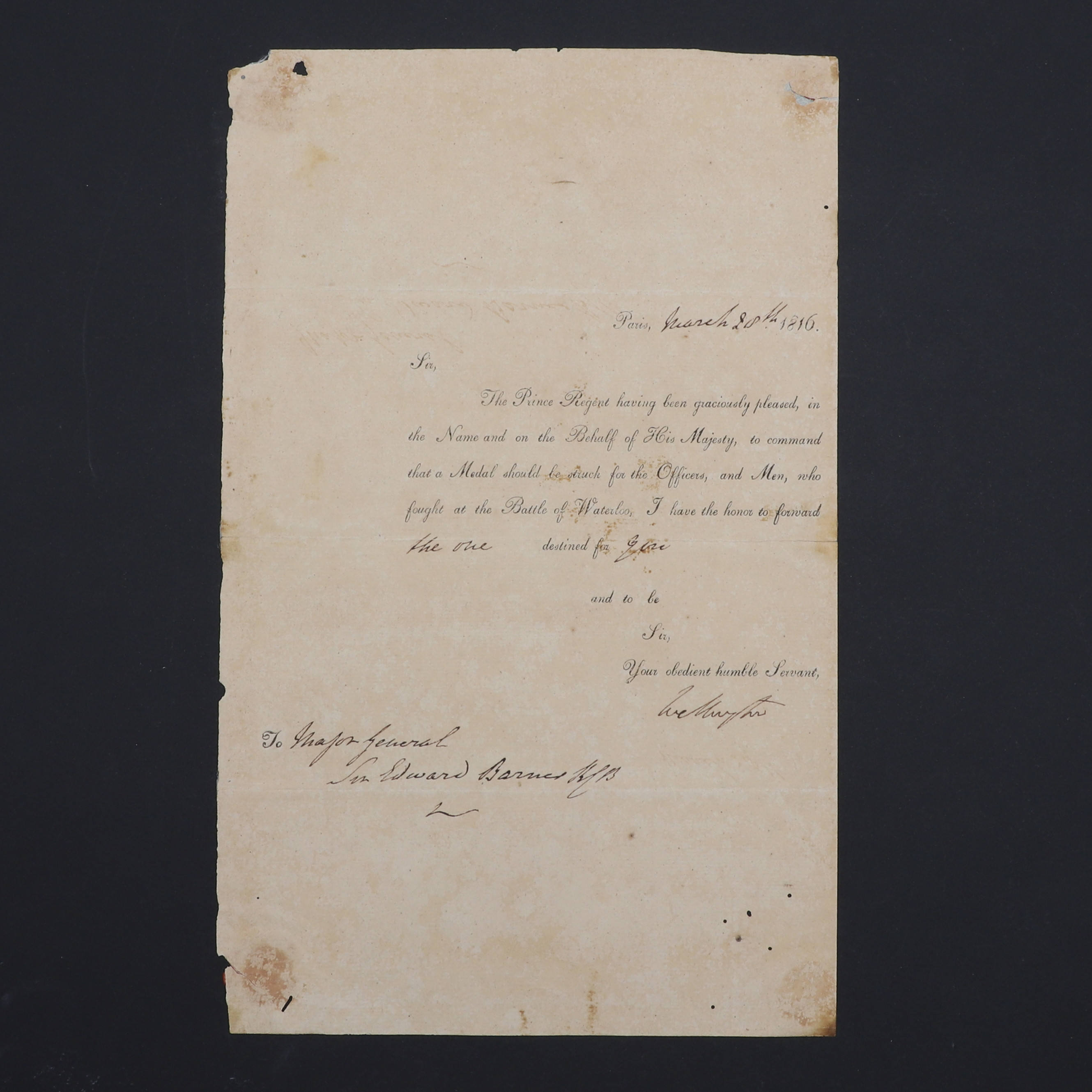 Images for 2699100. WELLINGTON, ARTHUR WELLESLEY, 1ST DUKE. LETTER ...