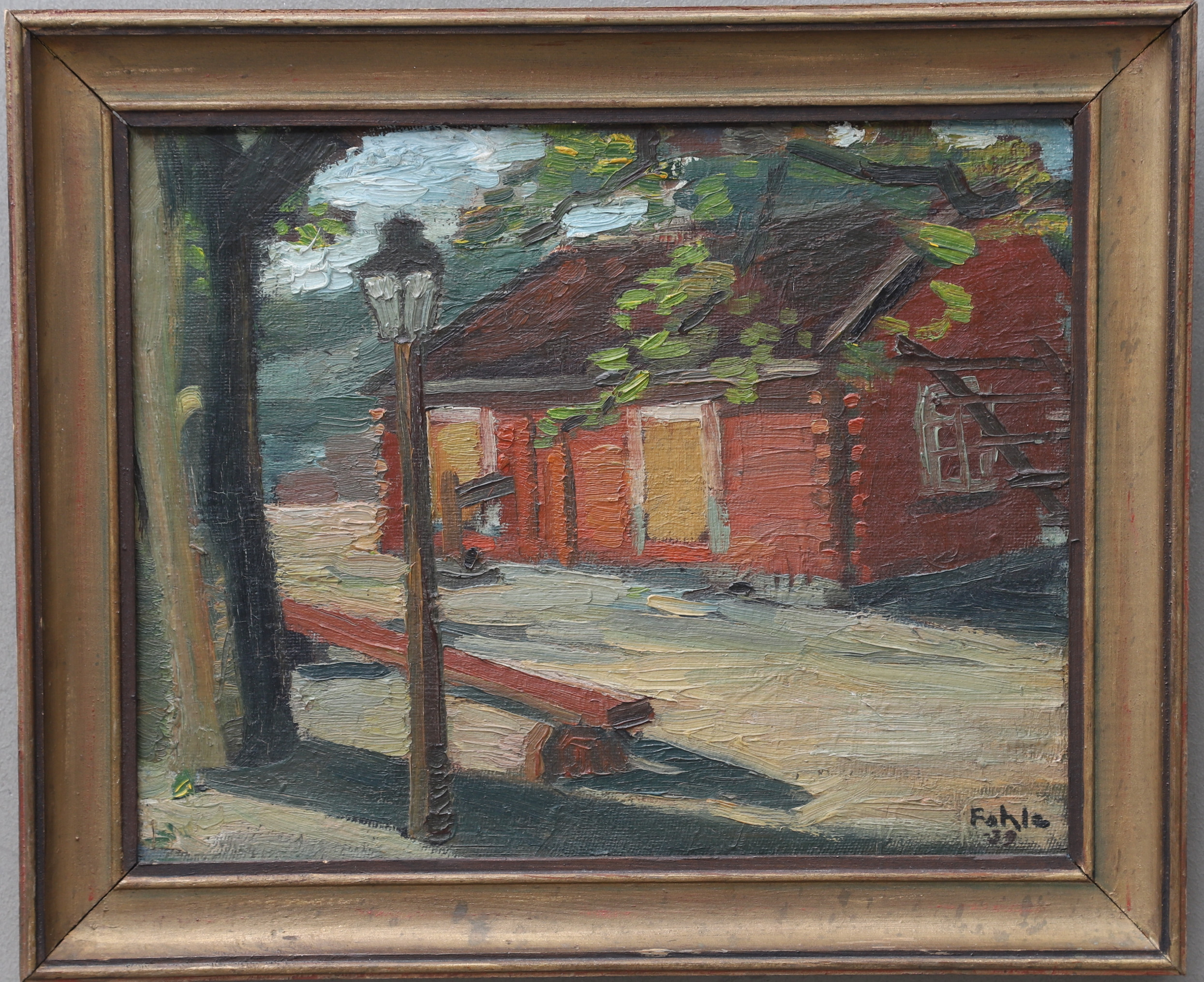 Images for 2703605. GUSTAF ADOLF FAHLE. oil on Board, "Fägäragården ...