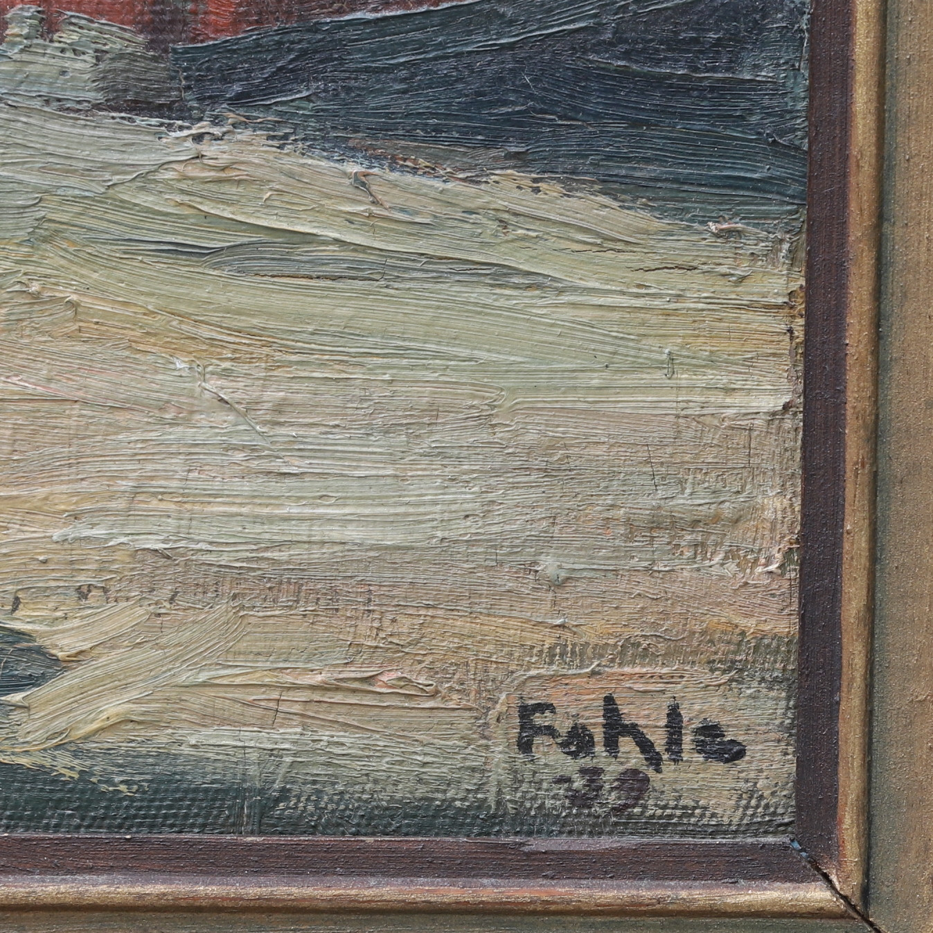 Images for 2703605. GUSTAF ADOLF FAHLE. oil on Board, "Fägäragården ...